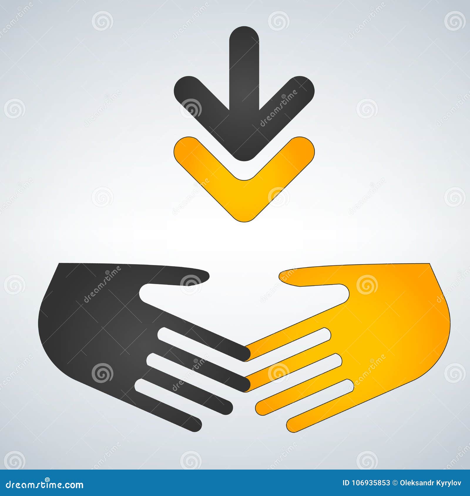 Vector logo handshake stock illustration. Illustration of creative ...