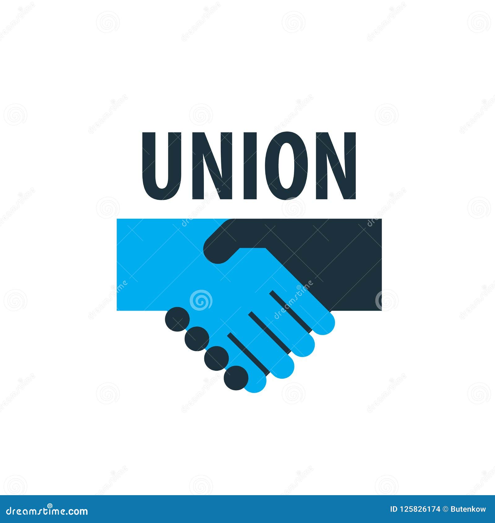 Vector logo handshake stock vector. Illustration of handshake - 125826174