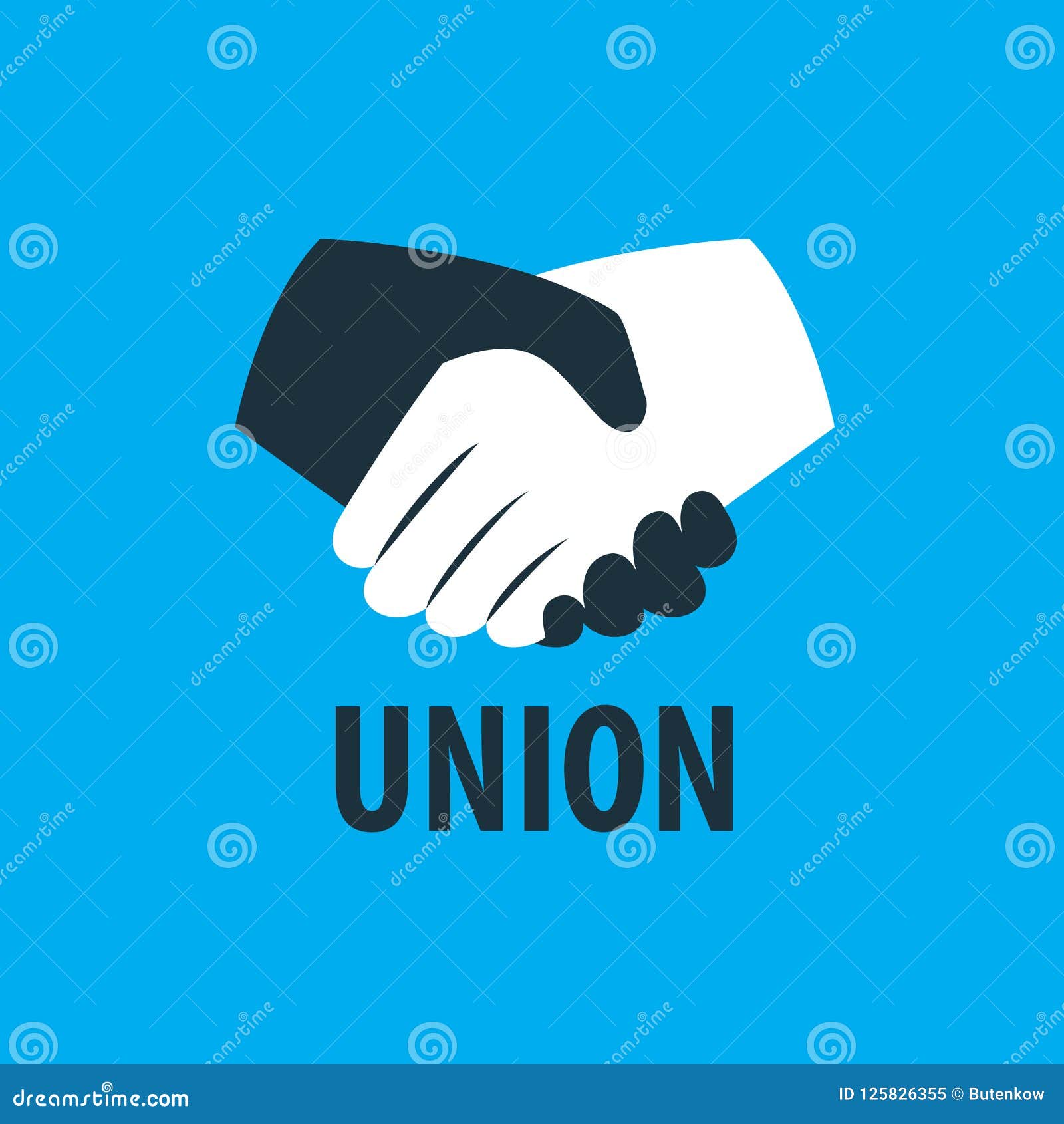 Vector logo handshake stock vector. Illustration of icon - 125826355