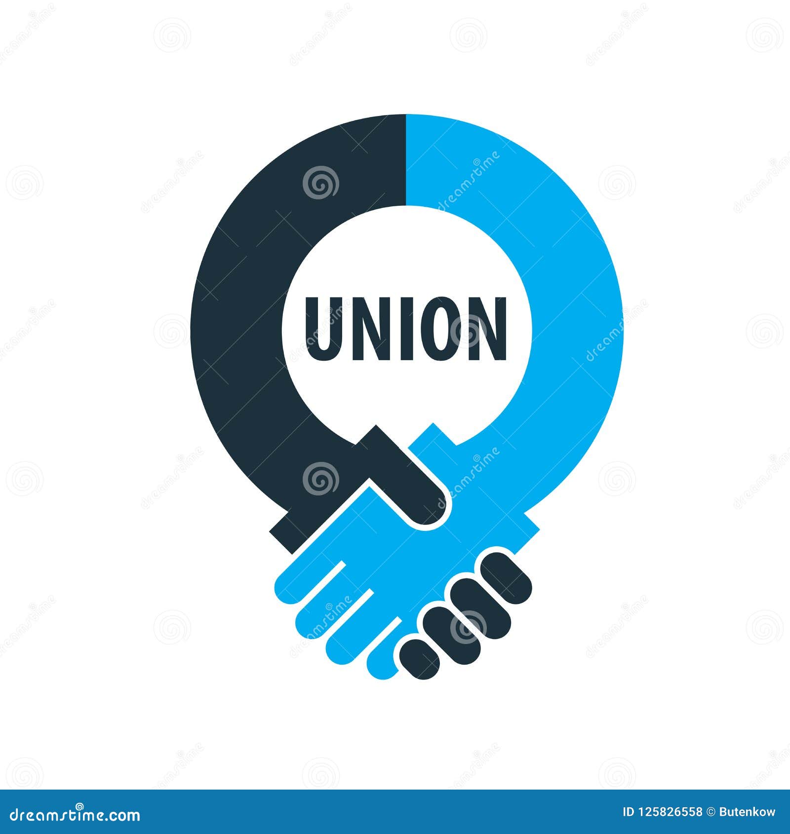 Vector logo handshake stock vector. Illustration of care - 125826558