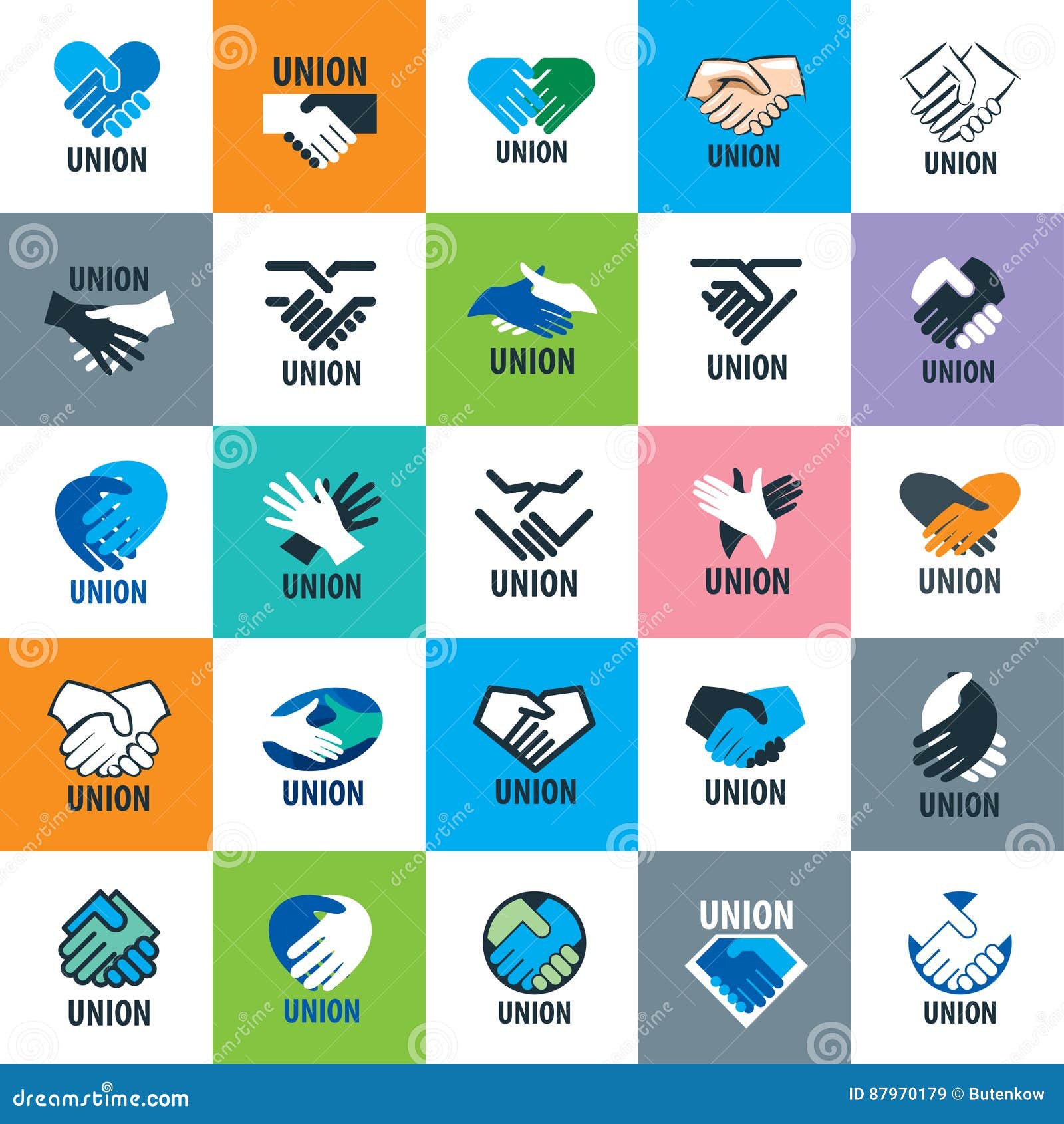 Vector logo handshake stock vector. Illustration of line - 87970179