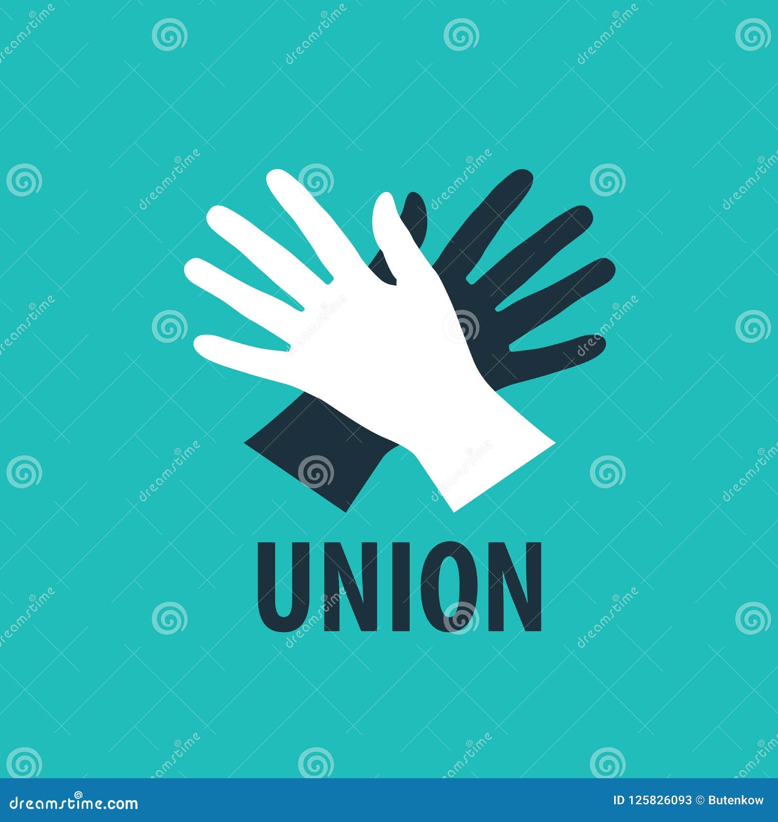 Vector logo handshake stock vector. Illustration of cooperation - 125826093