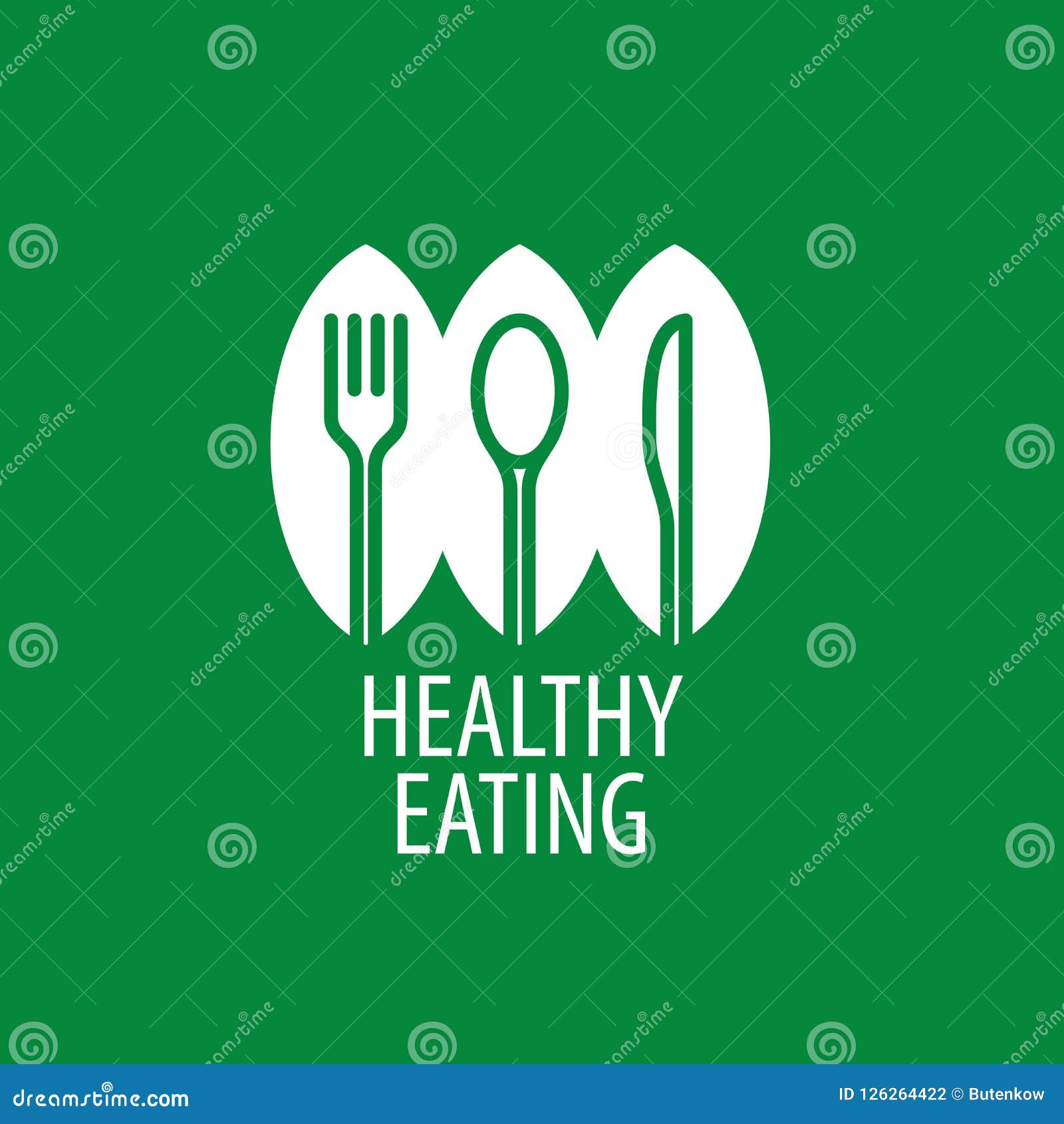 Vector logo healthy eating stock vector. Illustration of icon - 126264422