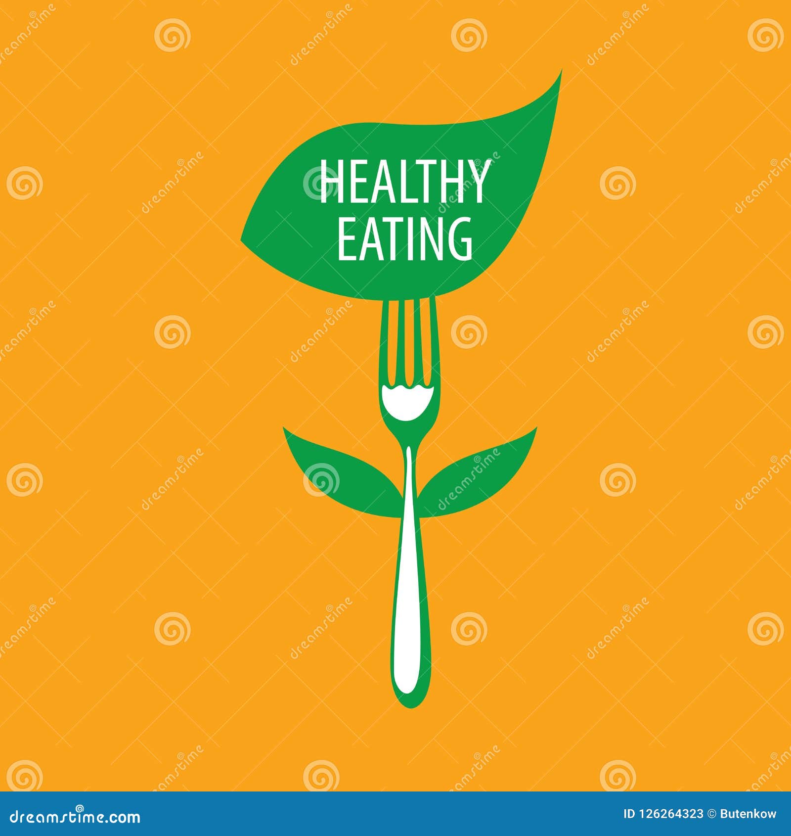 Vector logo healthy eating stock vector. Illustration of label - 126264323