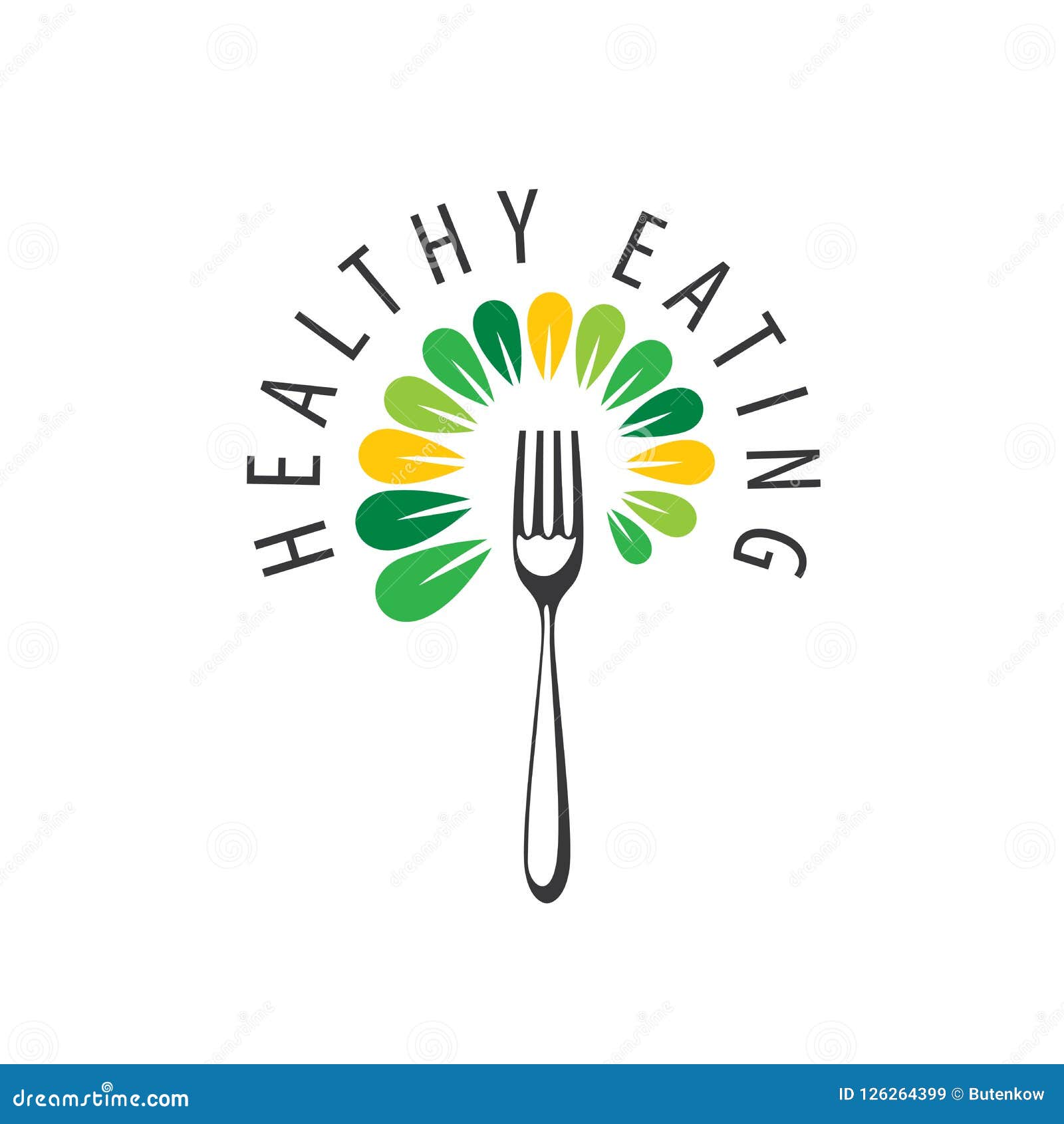 Vector logo healthy eating stock vector. Illustration of delicious ...