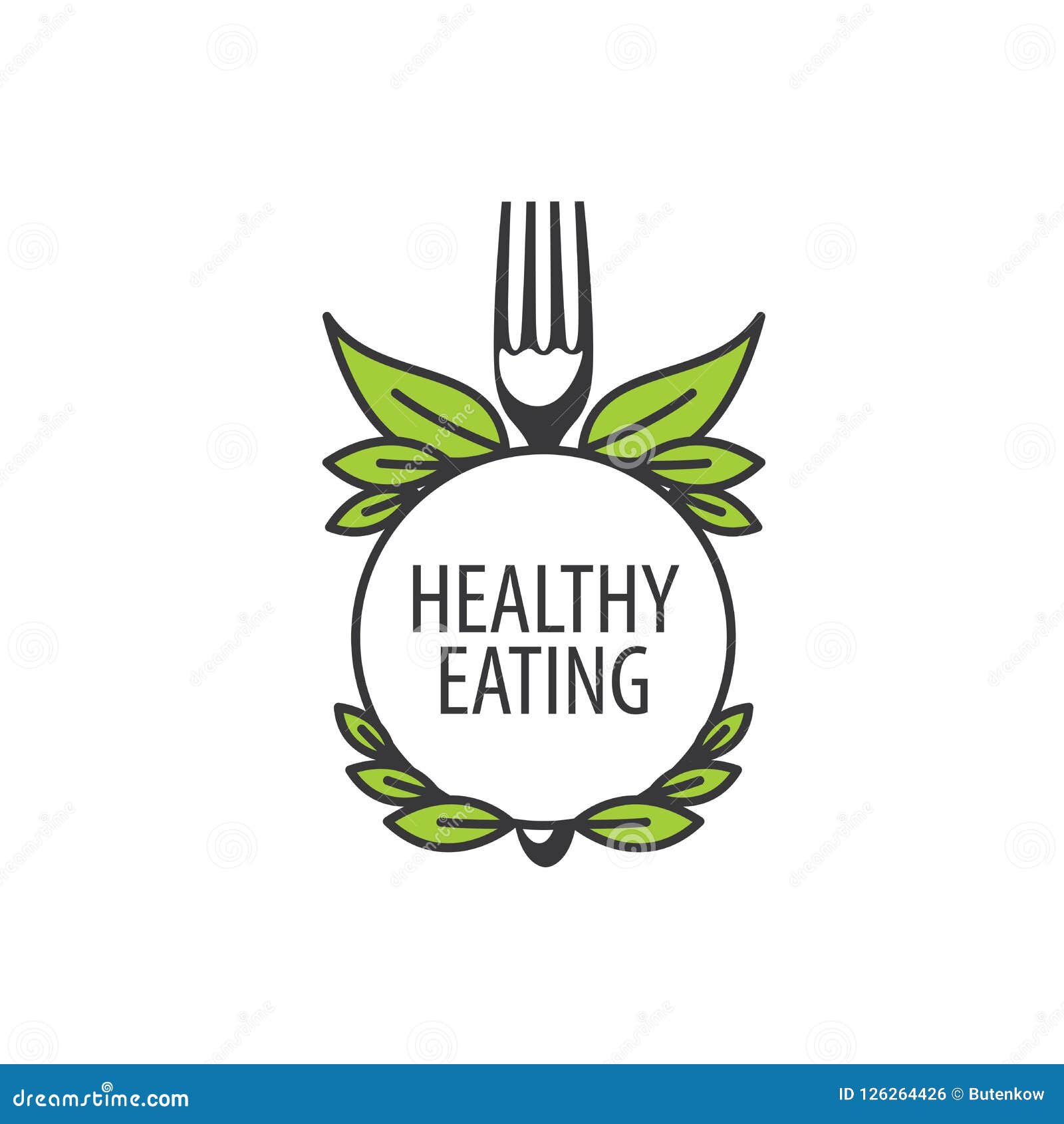 Vector logo healthy eating stock vector. Illustration of graphic ...