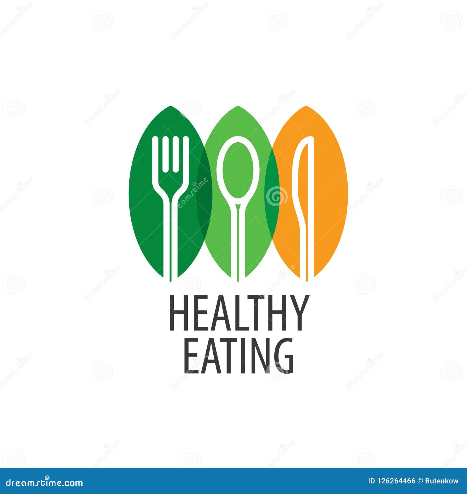 Vector logo healthy eating stock vector. Illustration of emblem - 126264466
