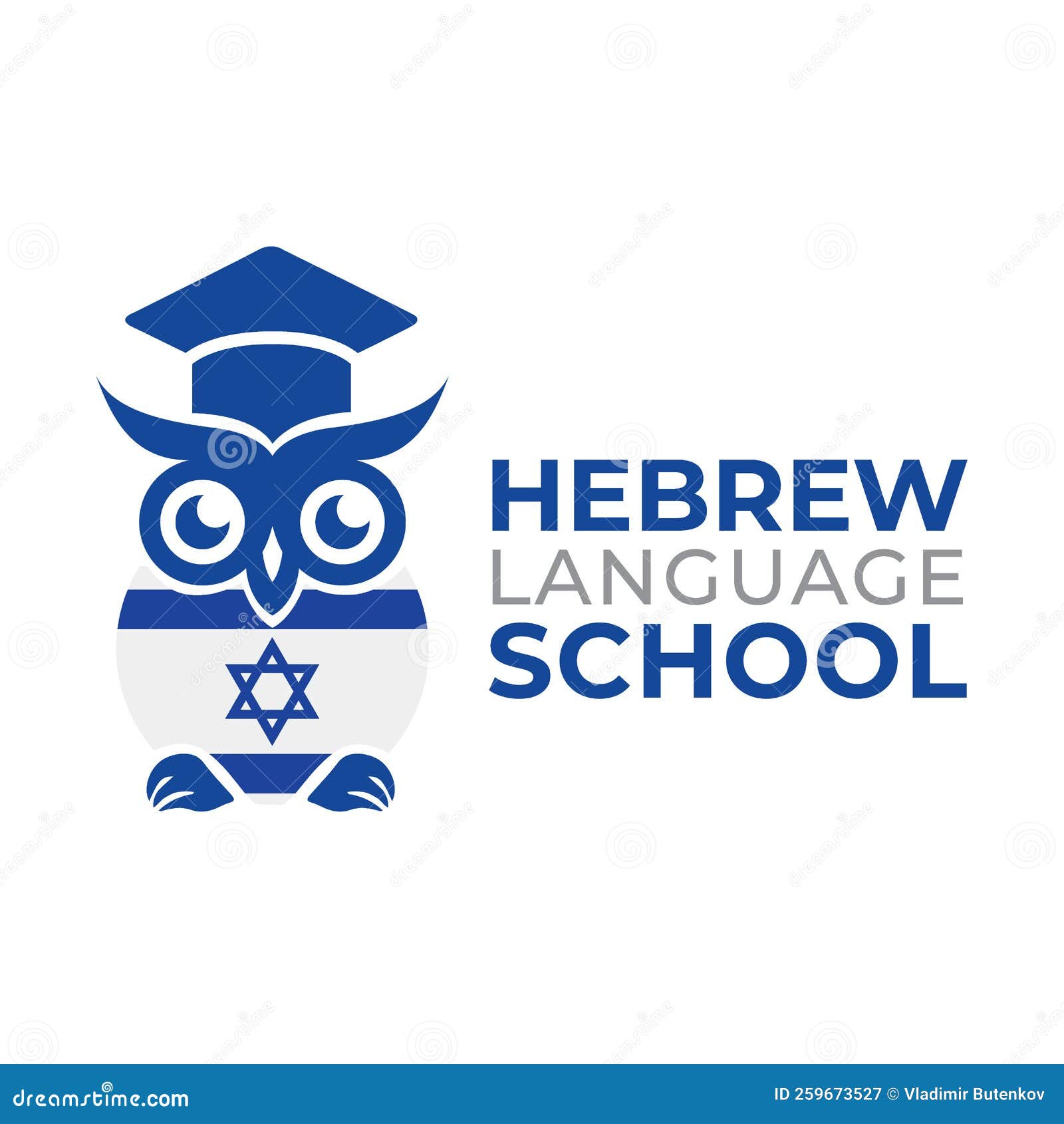 Vector Logo of the Hebrew Language School Stock Vector - Illustration ...
