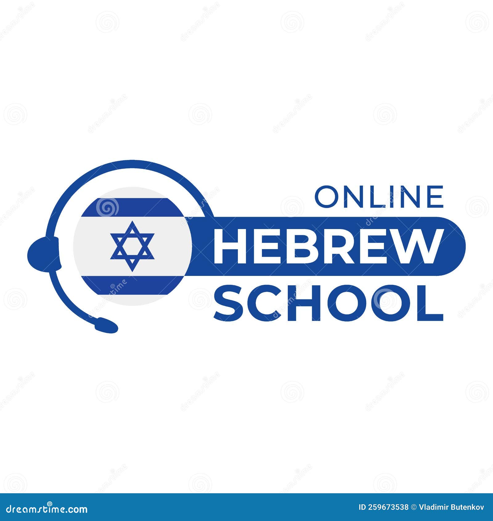 Vector Logo of the Hebrew Language School Stock Vector - Illustration ...