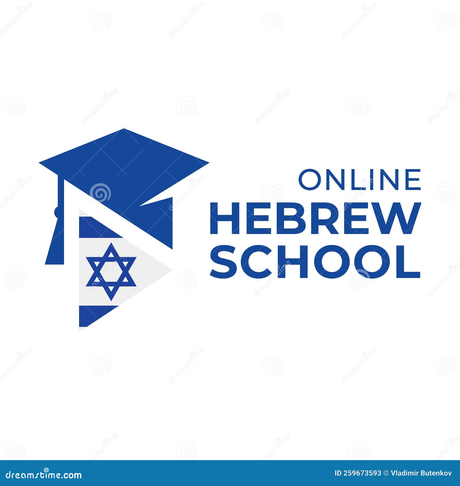 Vector Logo of the Hebrew Language School Stock Vector - Illustration ...