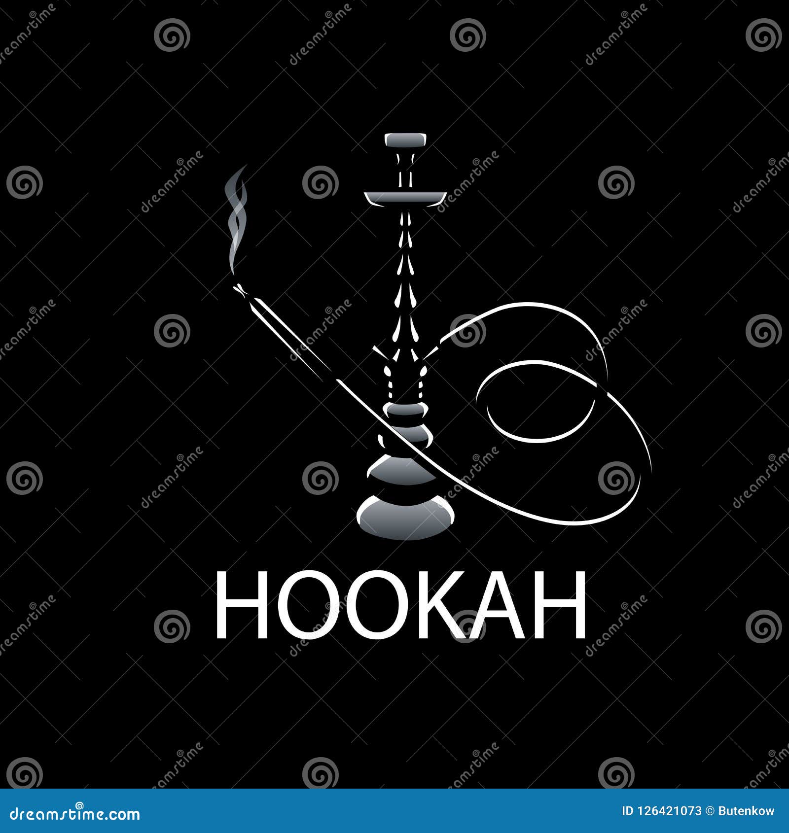Vector logo hookah stock vector. Illustration of shisha - 126421073