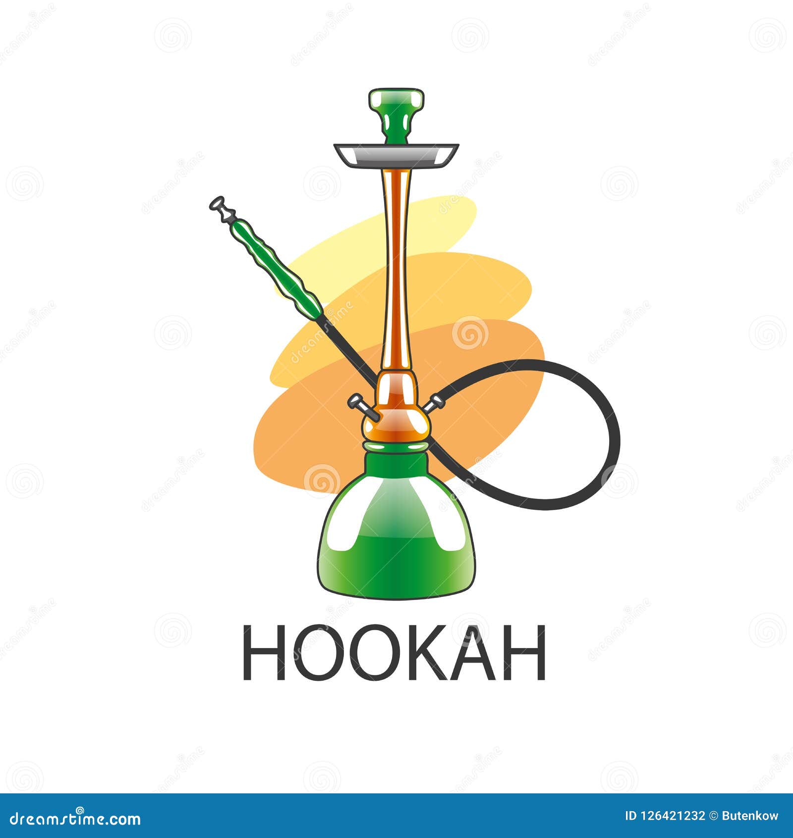 Vector logo hookah stock vector. Illustration of label - 126421232