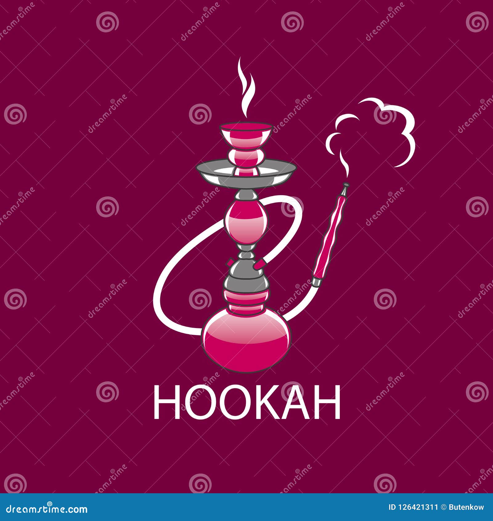 Vector logo hookah stock vector. Illustration of hookah - 126421311