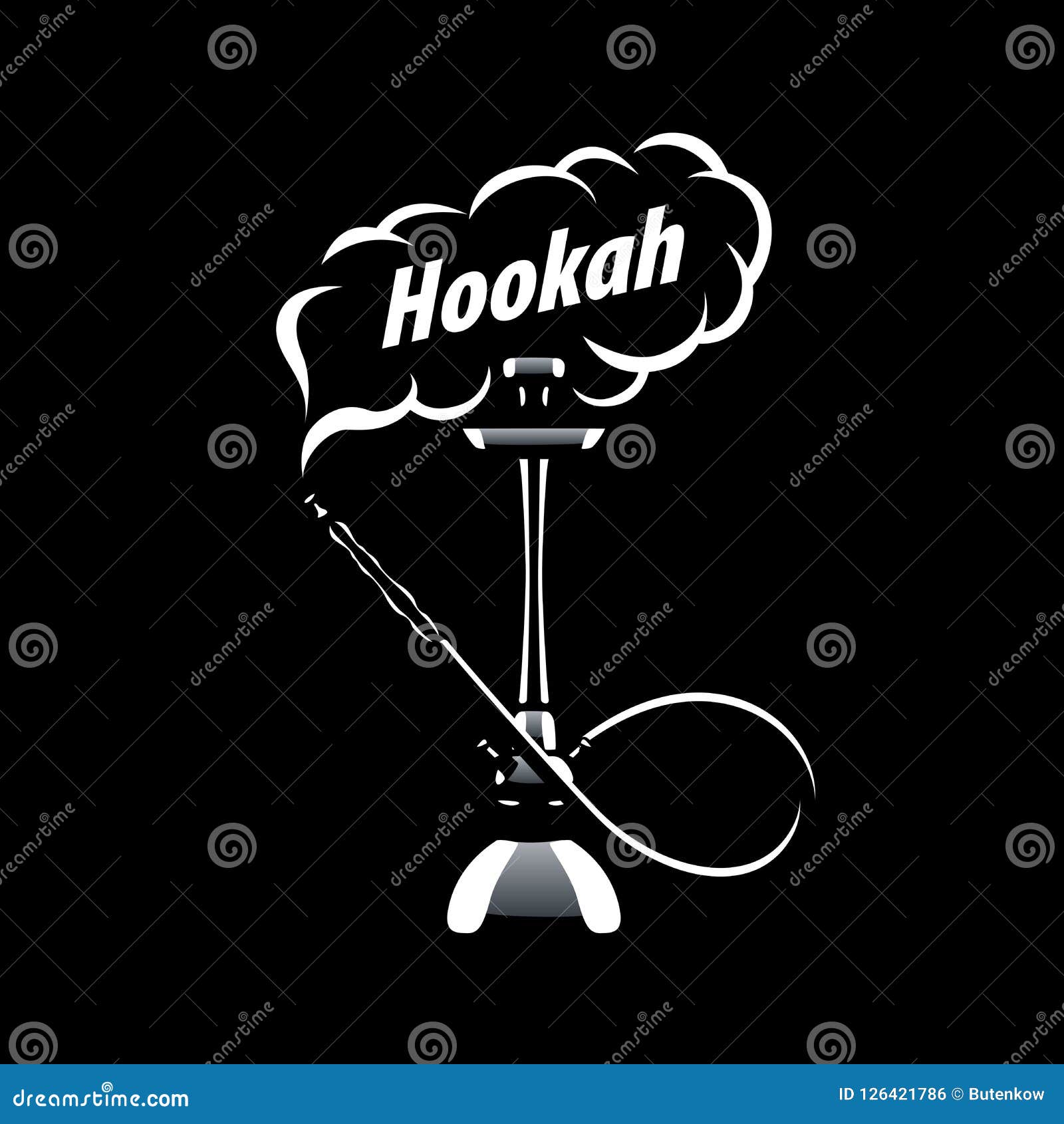 Vector logo hookah stock vector. Illustration of label - 126421786