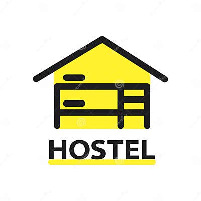 Vector Logo of the Hostel and Hotel Stock Illustration - Illustration ...