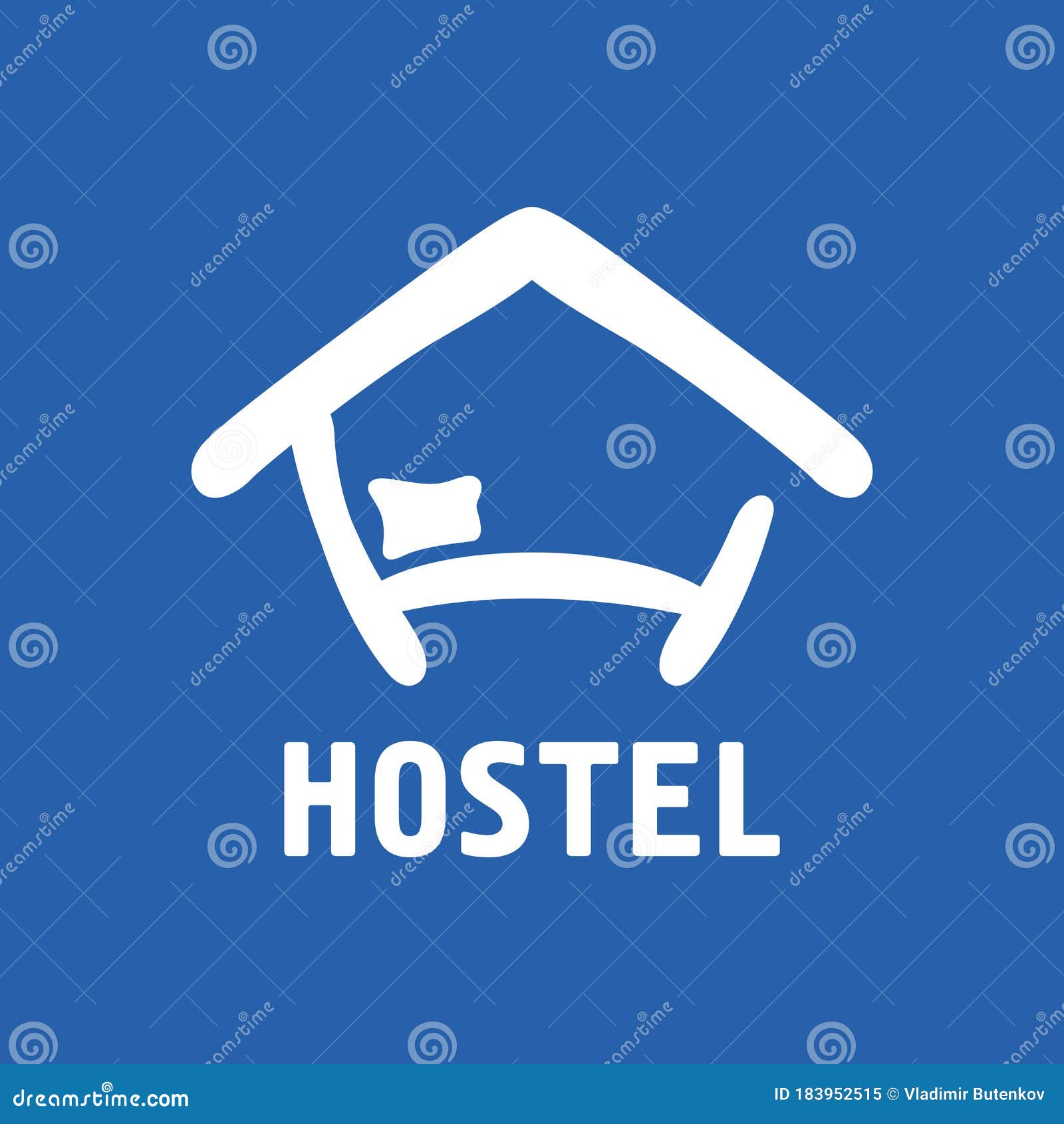 Vector Logo of the Hostel and Hotel Stock Illustration - Illustration ...