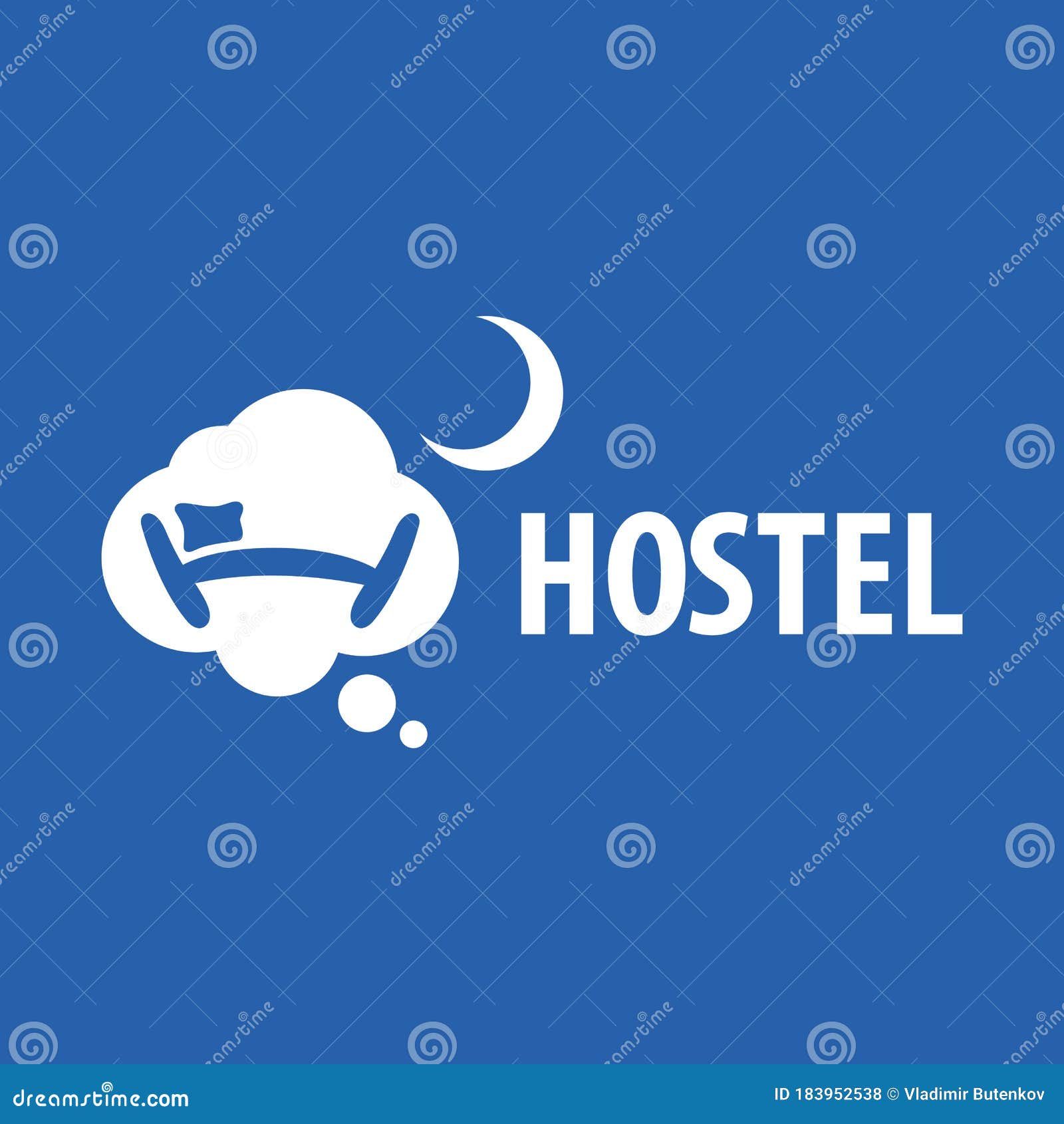 Vector Logo of the Hostel and Hotel Stock Illustration - Illustration ...