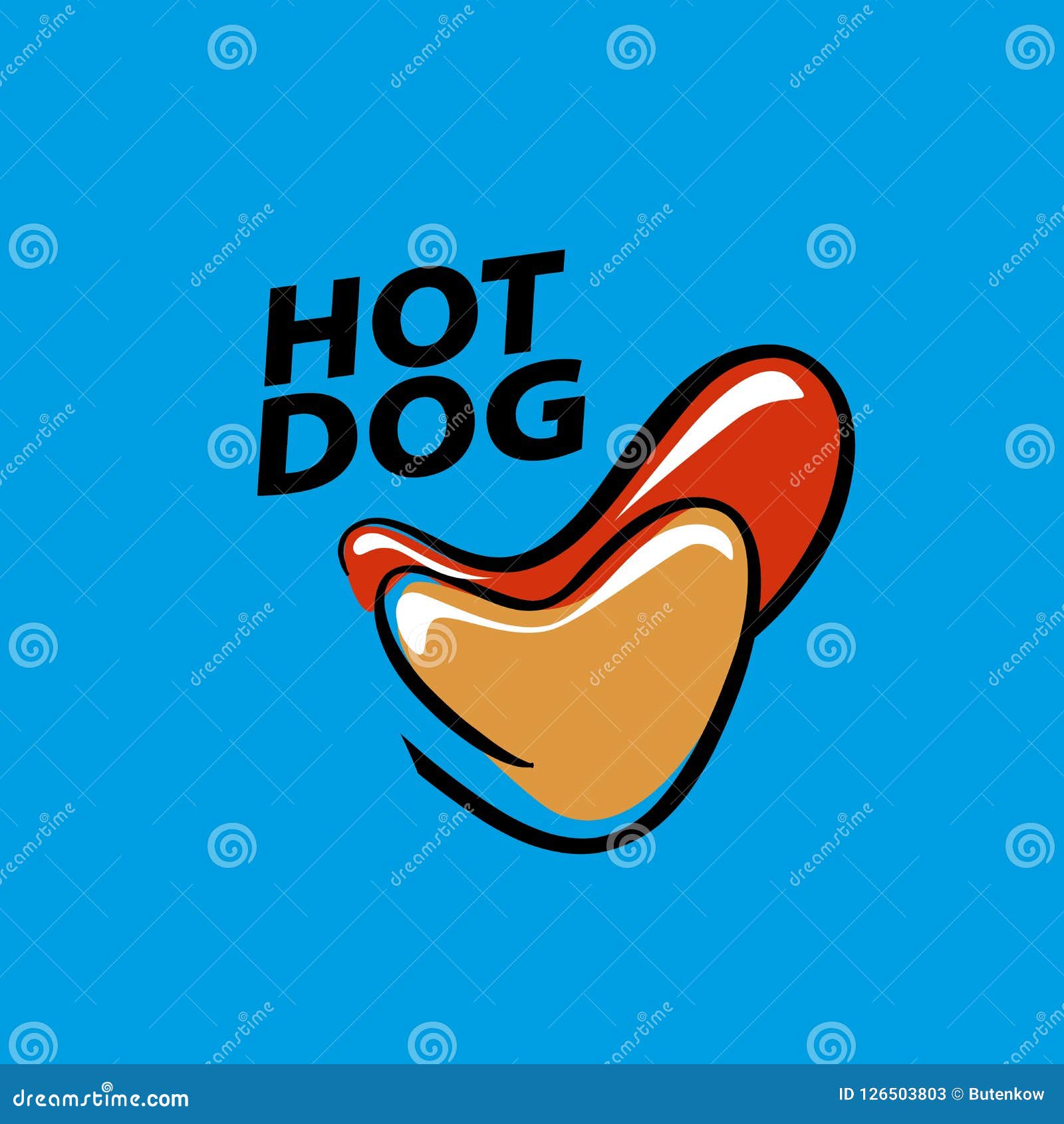 Vector logo hot dog stock vector. Illustration of graphic - 126503803