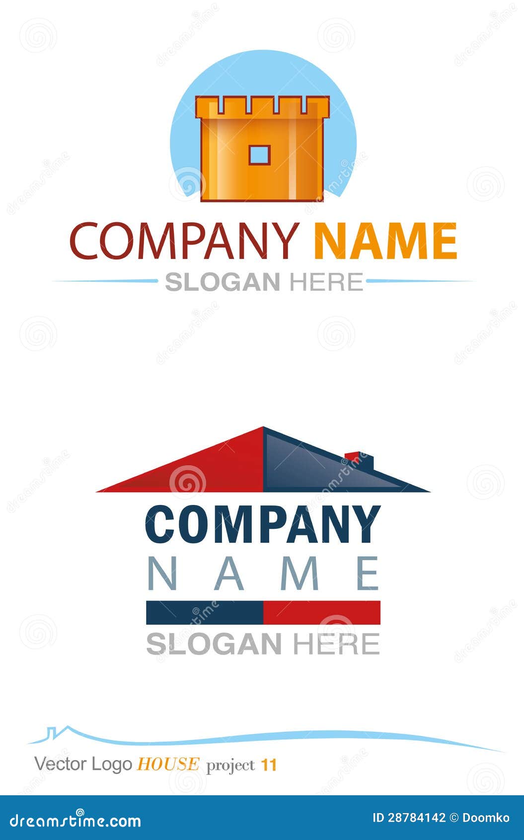 Vector Logo House Project 11 Stock Vector - Illustration of building ...