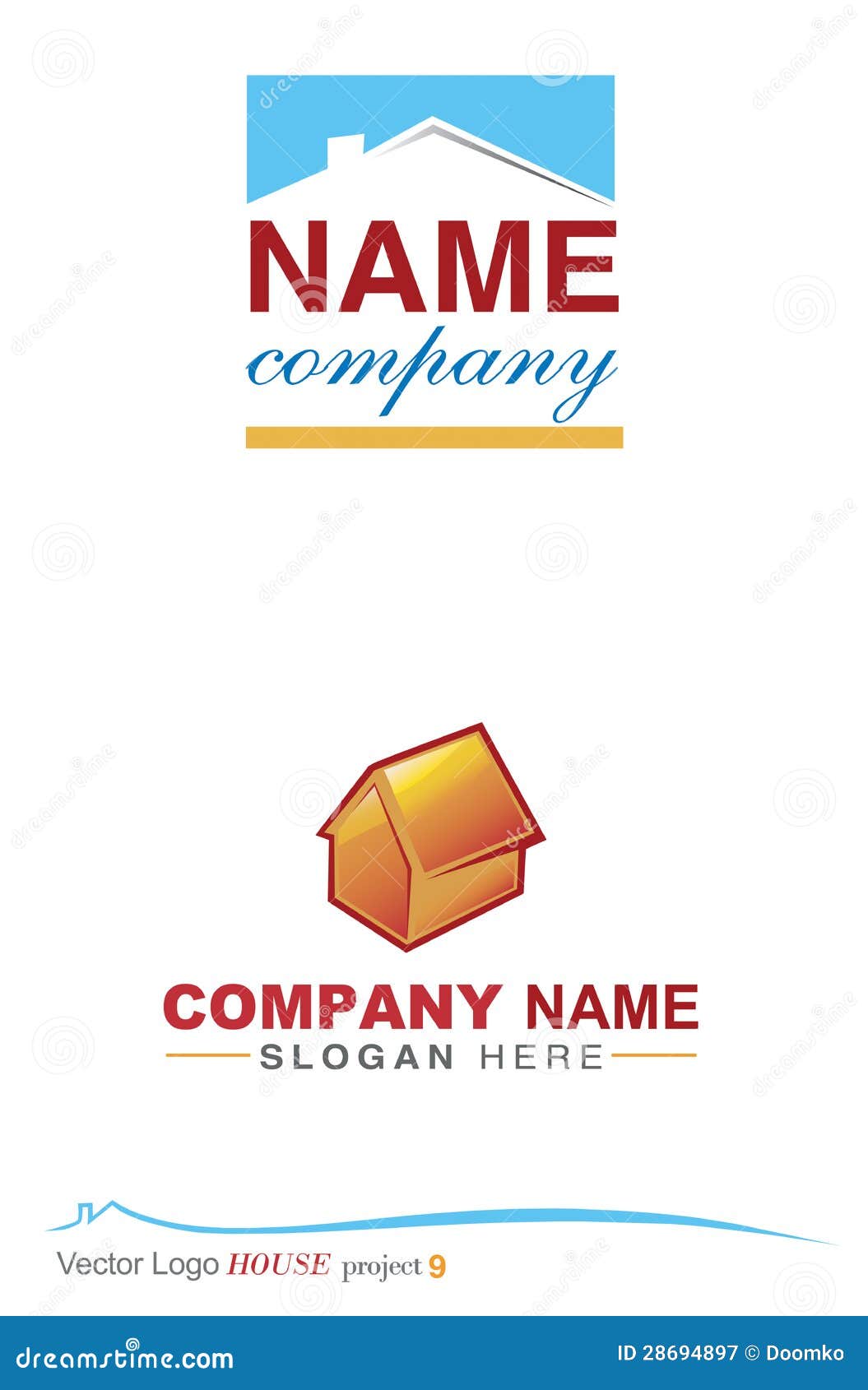 Vector Logo House Project 9 Stock Vector - Illustration of modern, city ...