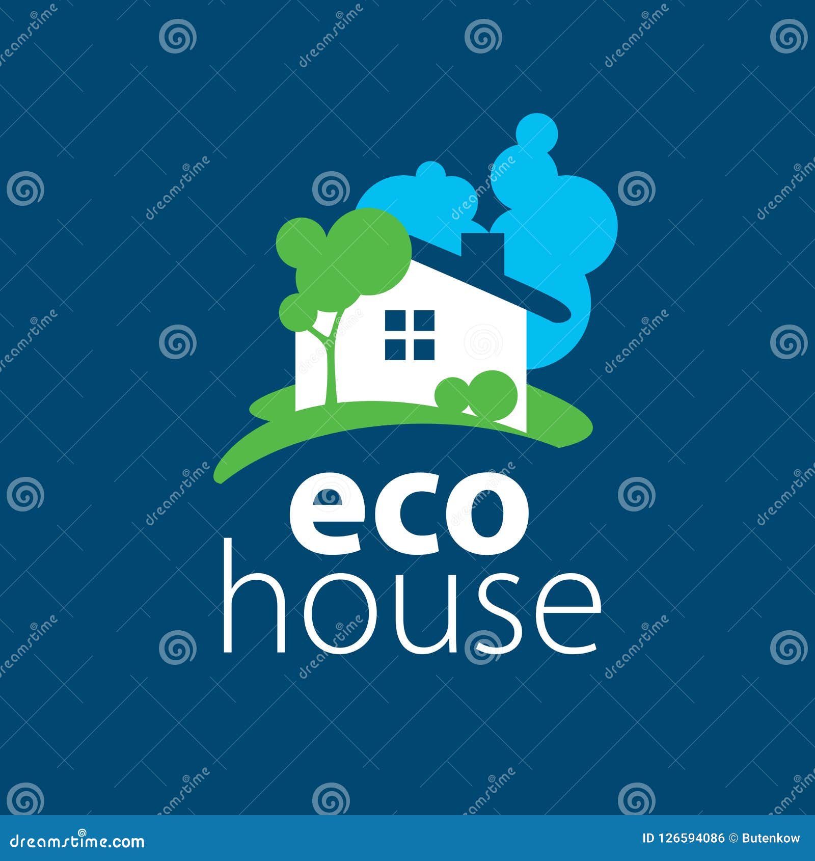 Vector logo house stock vector. Illustration of ecological - 126594086