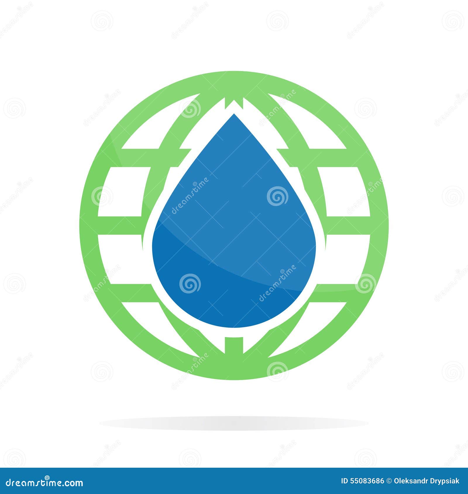 Vector Logo or Icon Combination of Water and Earth Stock Vector ...