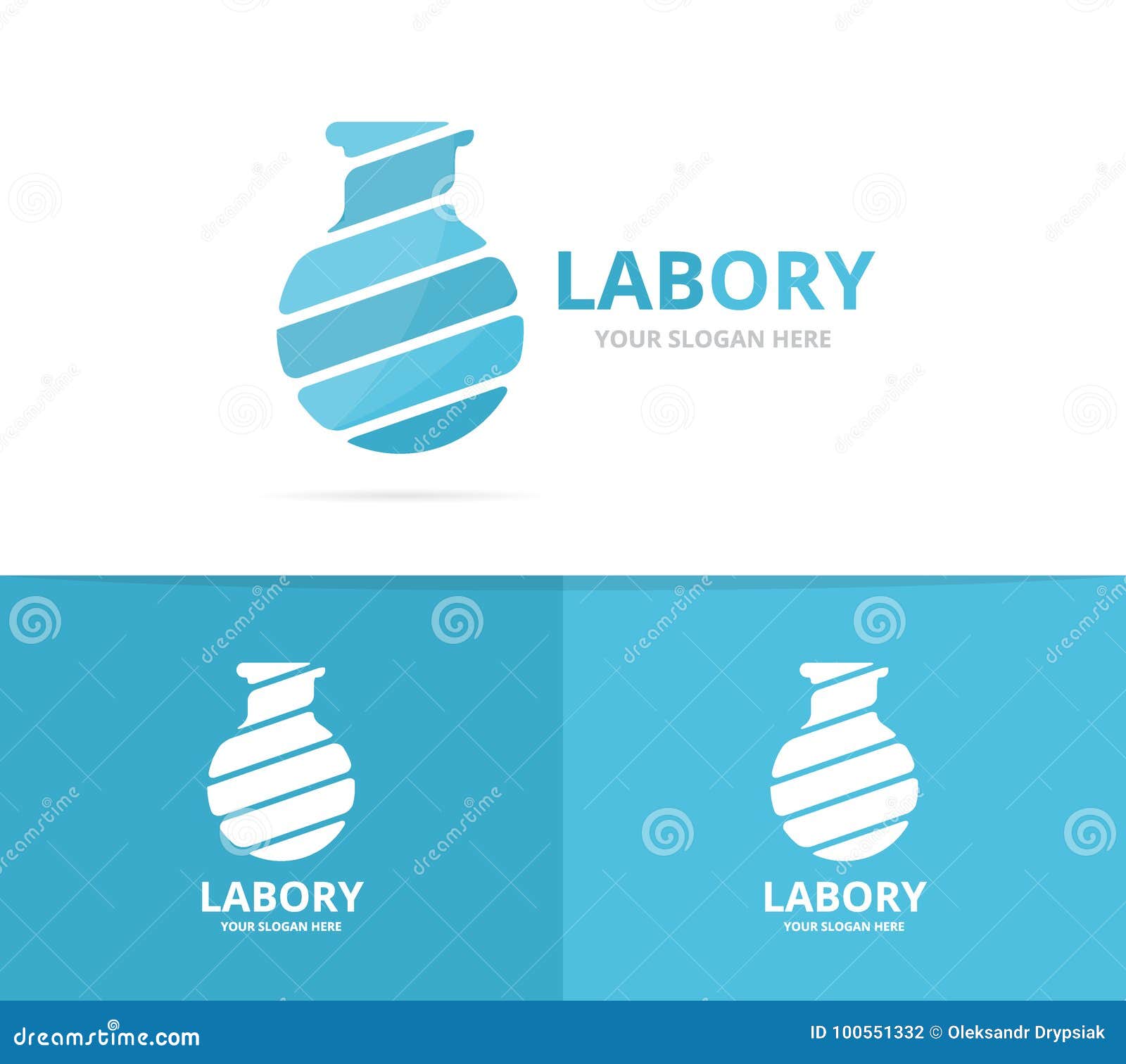 Vector of Lab Bottle Logo Combination. Bulb and Flask Symbol or Icon ...