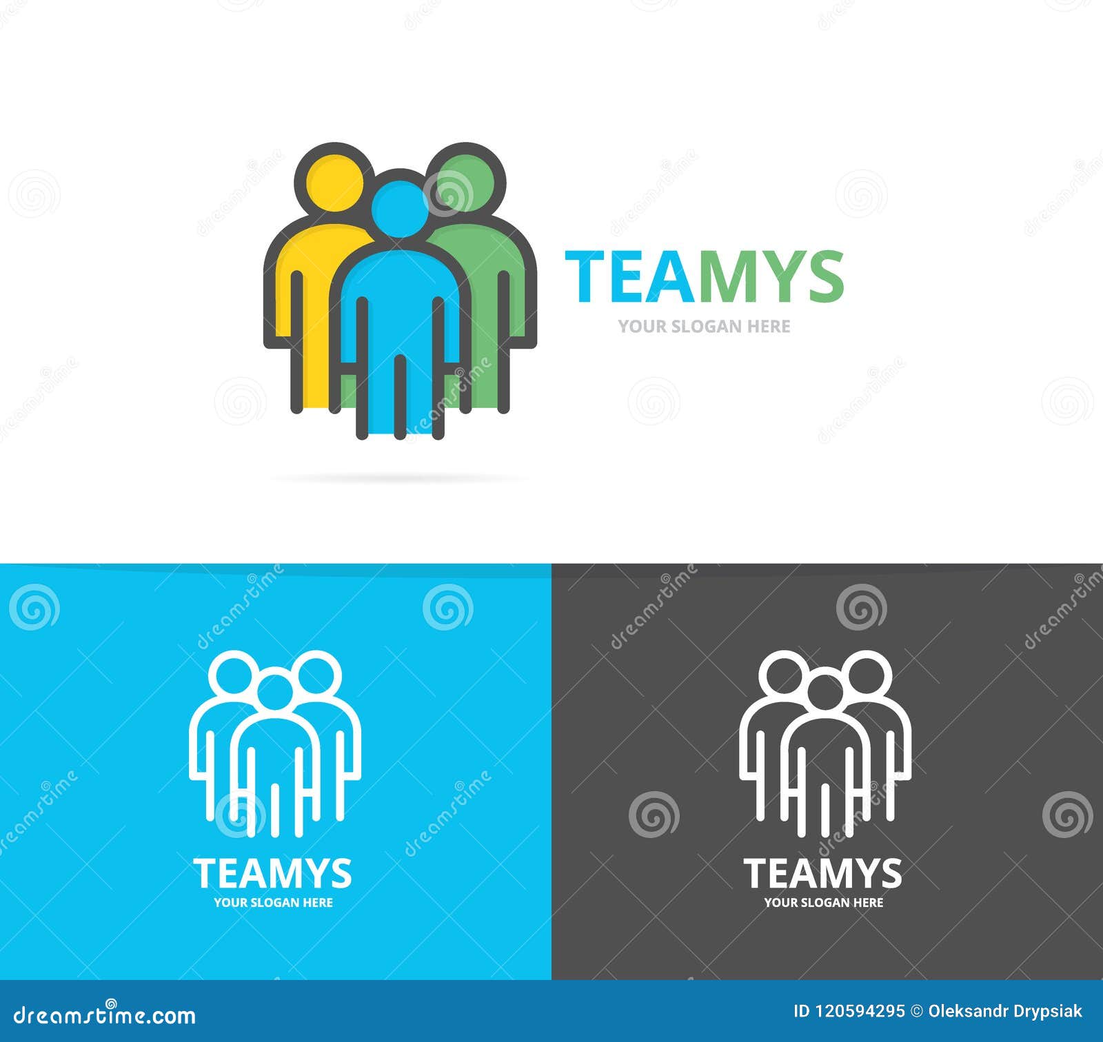 Simple Teamwork, Group of Three People, Human Resources Logo Design ...