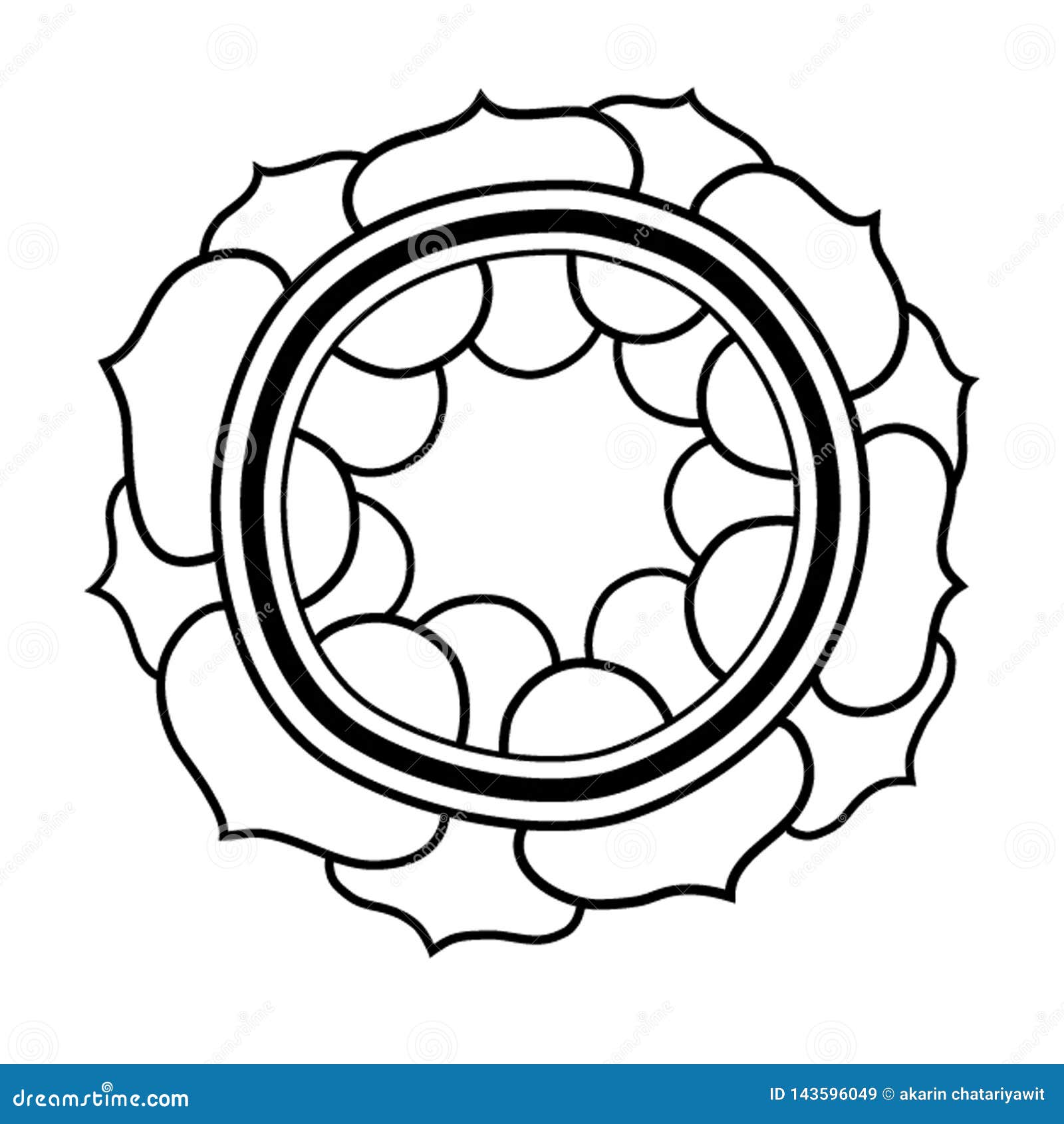 Vector of Mandala, Vintage Typographic Hand-drawn. Stock Vector ...