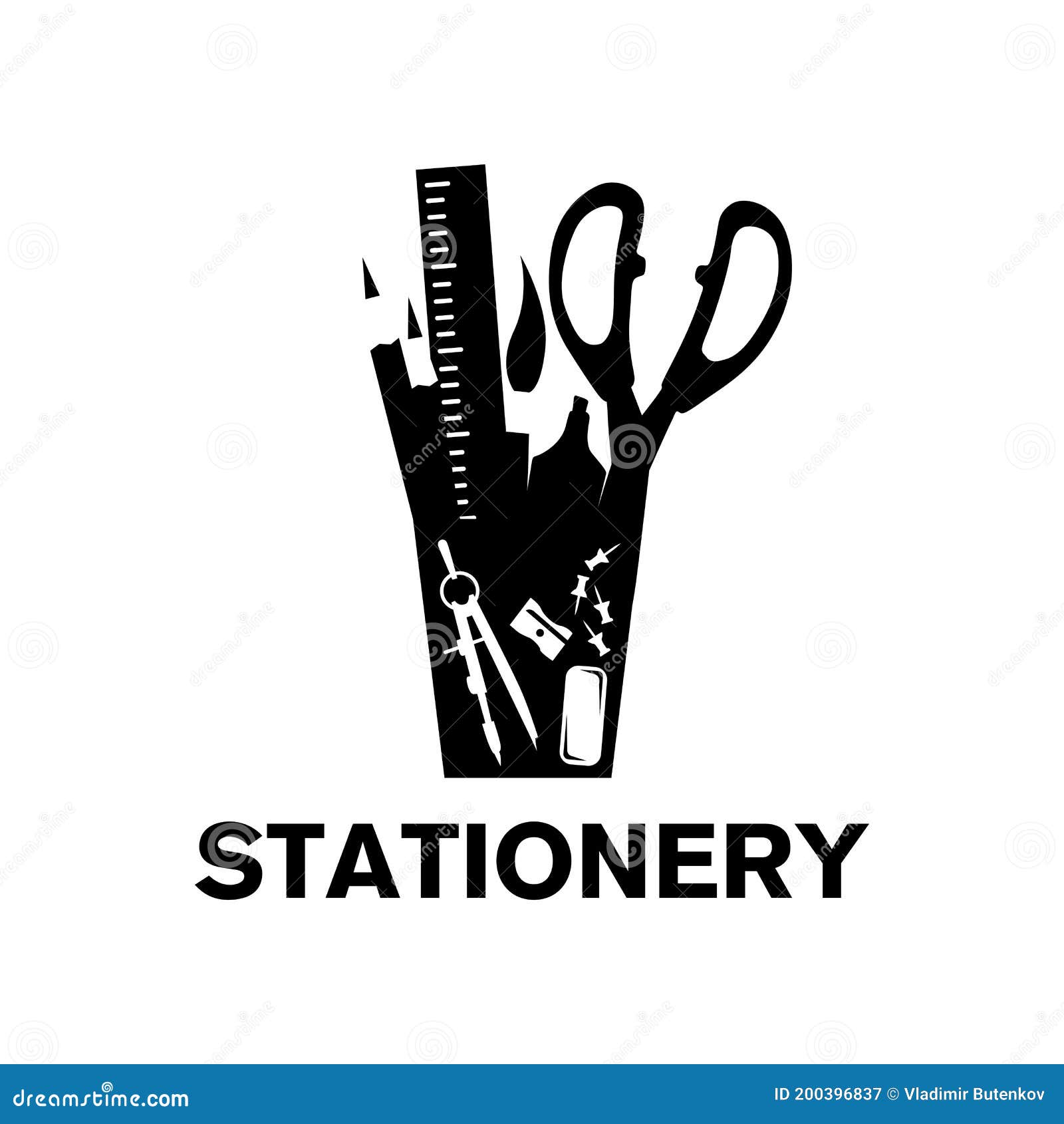 Vector Logo, Icon for a Stationery Store Stock Illustration ...