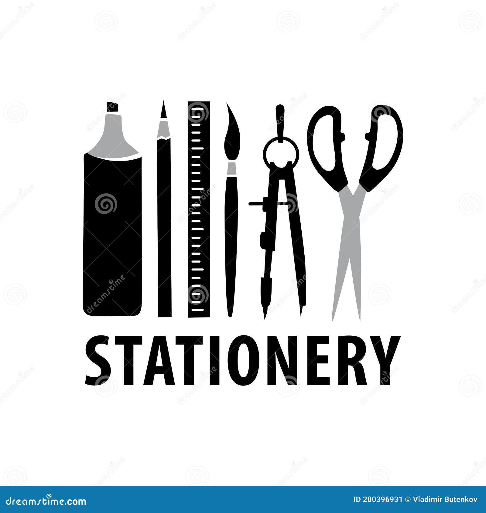 Vector Logo, Icon for a Stationery Store Stock Illustration ...