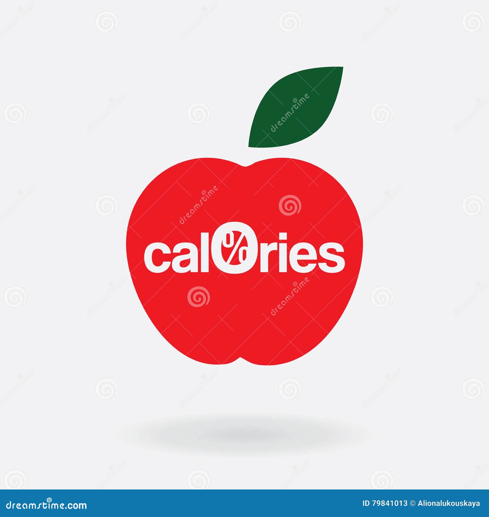 Vector Logo, Icon, Zero Calories, a Stylized Apple Stock Vector ...