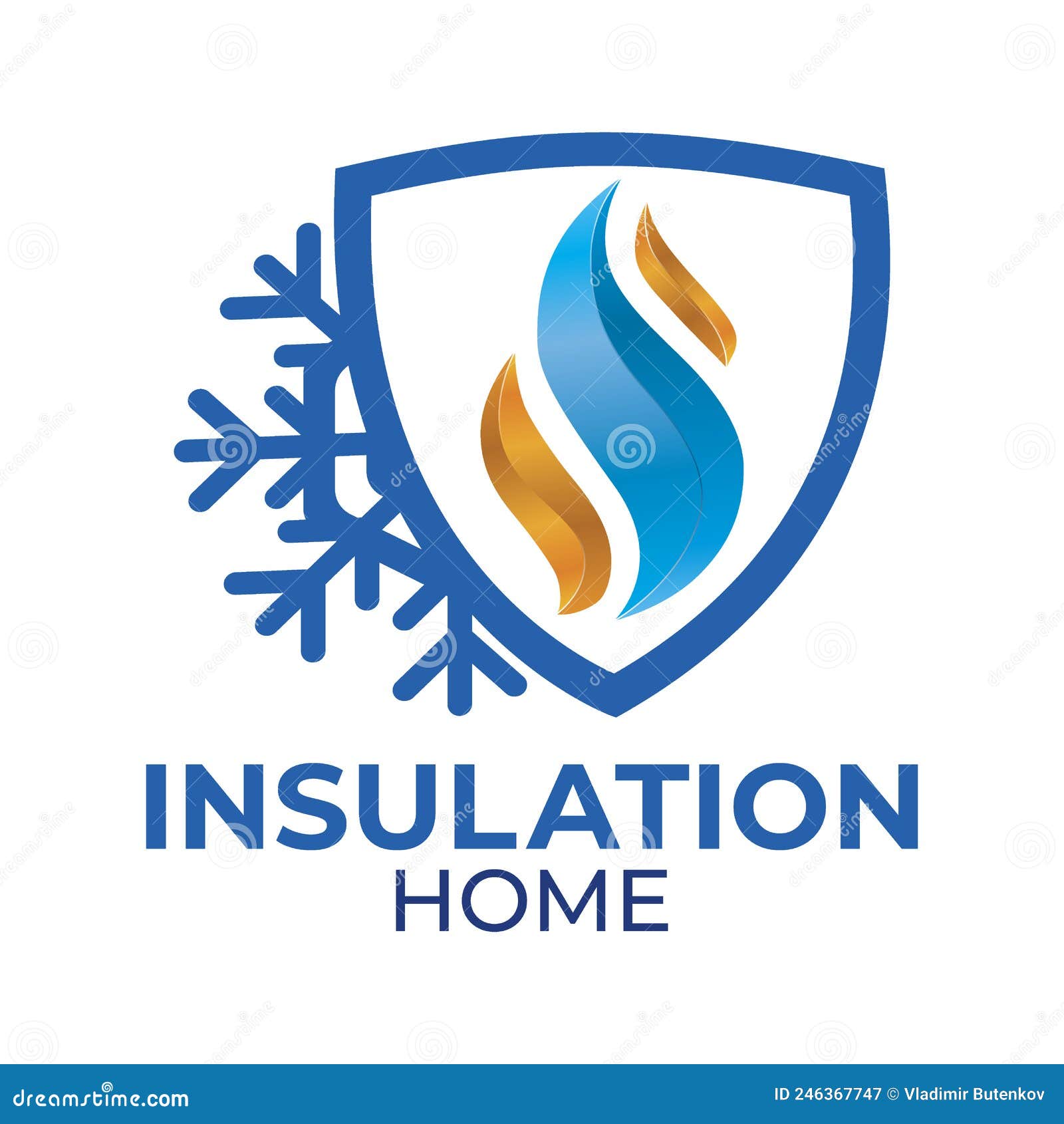Vector Logo of Insulation, Protection for Houses Stock Vector ...