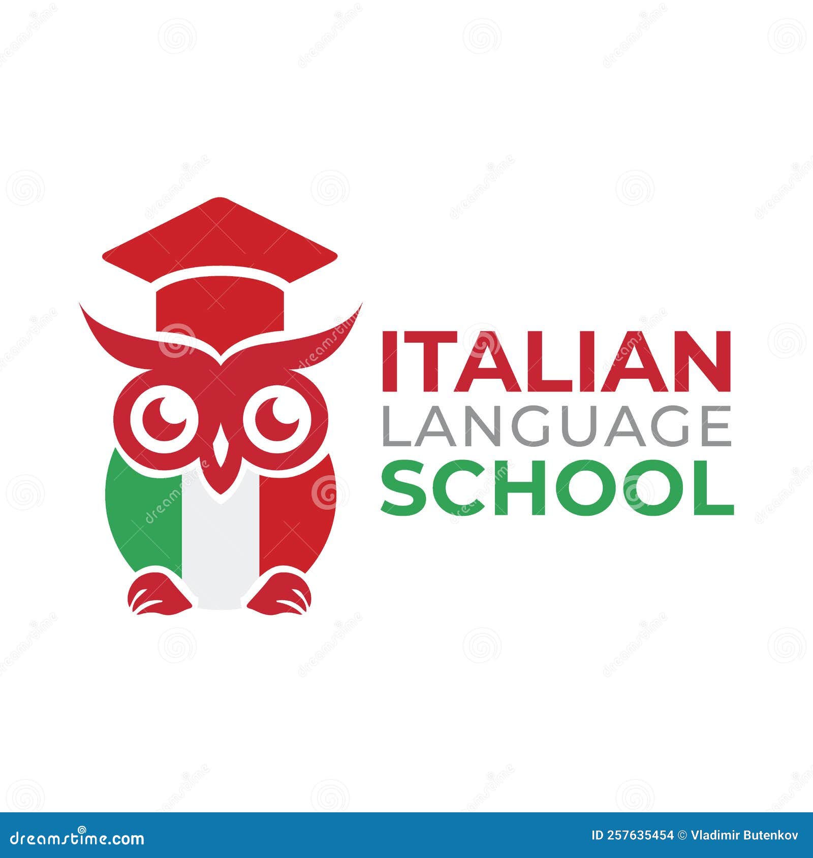 Vector Logo of the Italian Language School Stock Vector - Illustration ...
