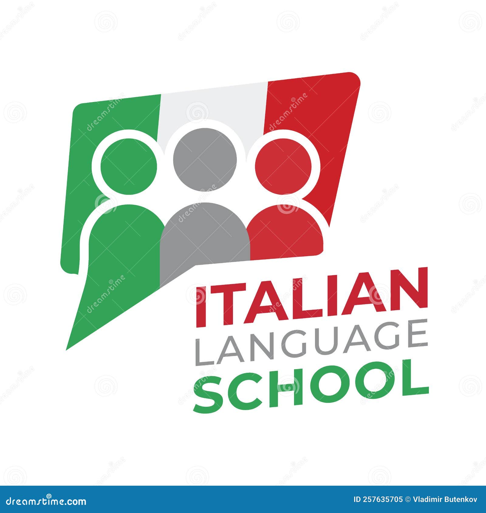 Vector Logo of the Italian Language School Stock Vector - Illustration ...