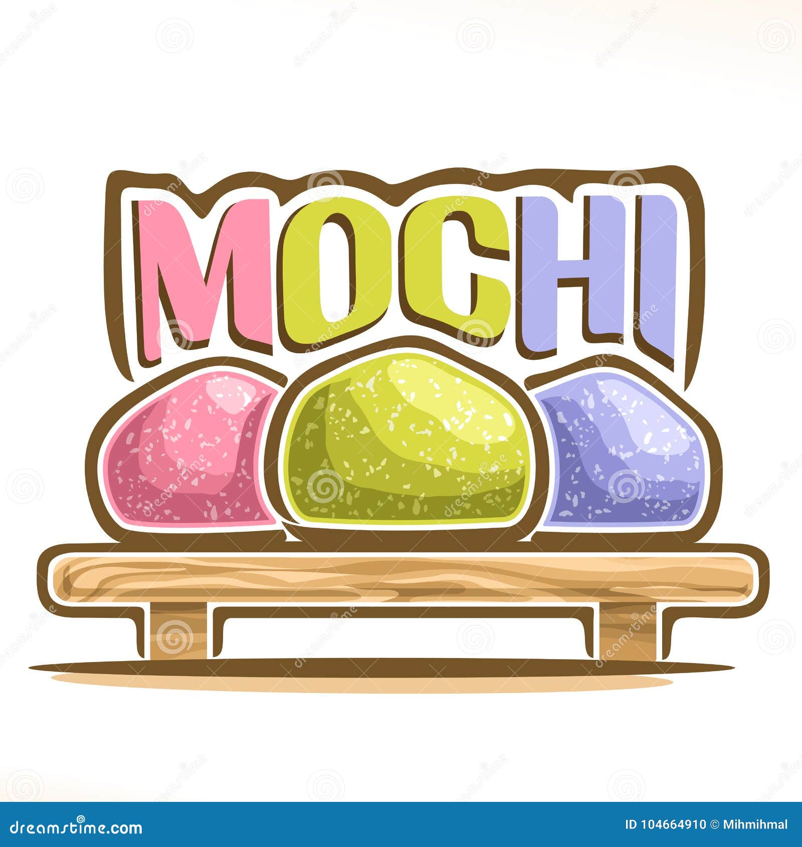 Vector Logo For Japanese Dessert Mochi | CartoonDealer.com #104664910 Vector Logo For Japanese Dessert Mochi | CartoonDealer.com #104664910