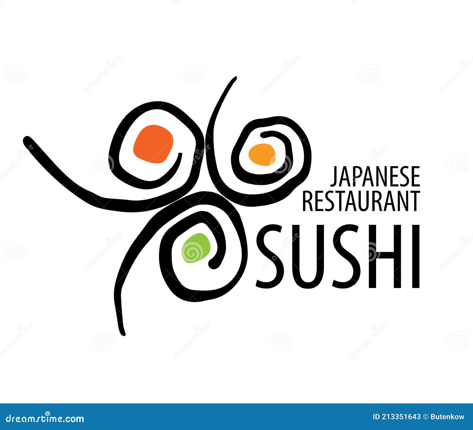Vector Logo of Japanese Food on a White Background Stock Vector ...