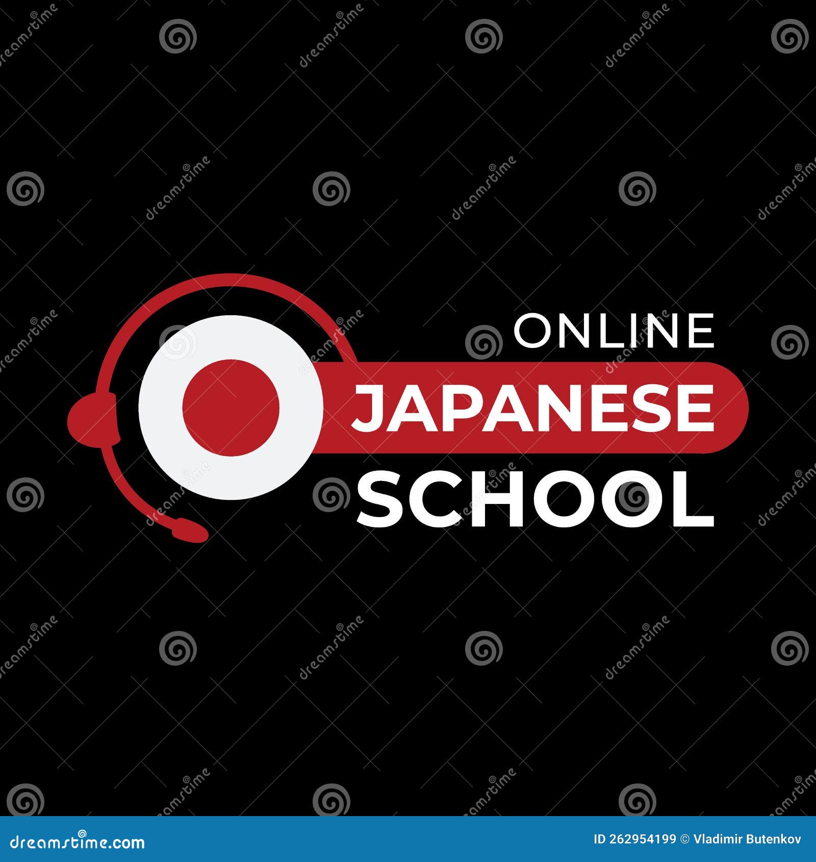 Vector Logo of the Japanese Language School Stock Vector - Illustration ...