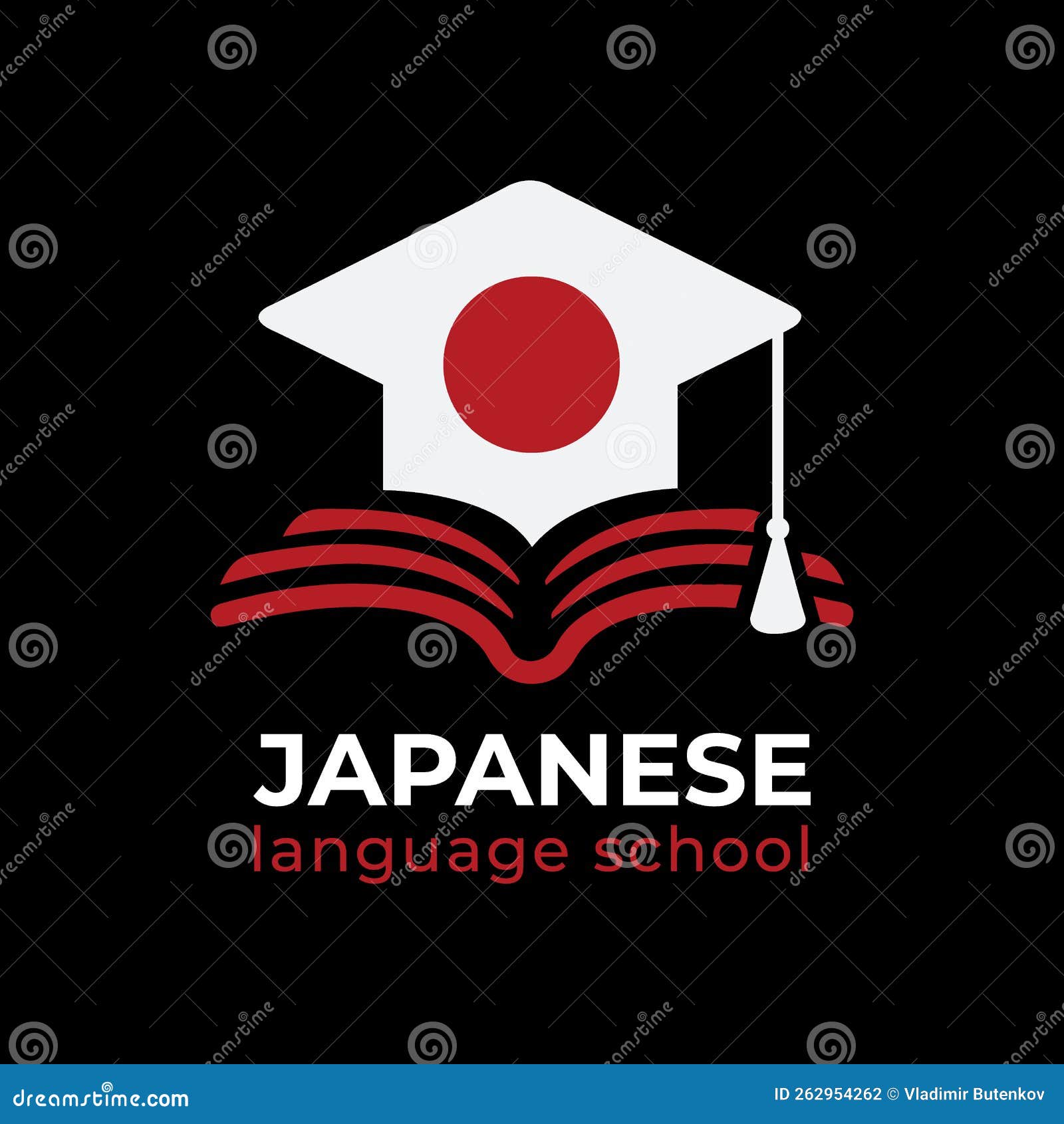 Vector Logo of the Japanese Language School Stock Vector - Illustration ...
