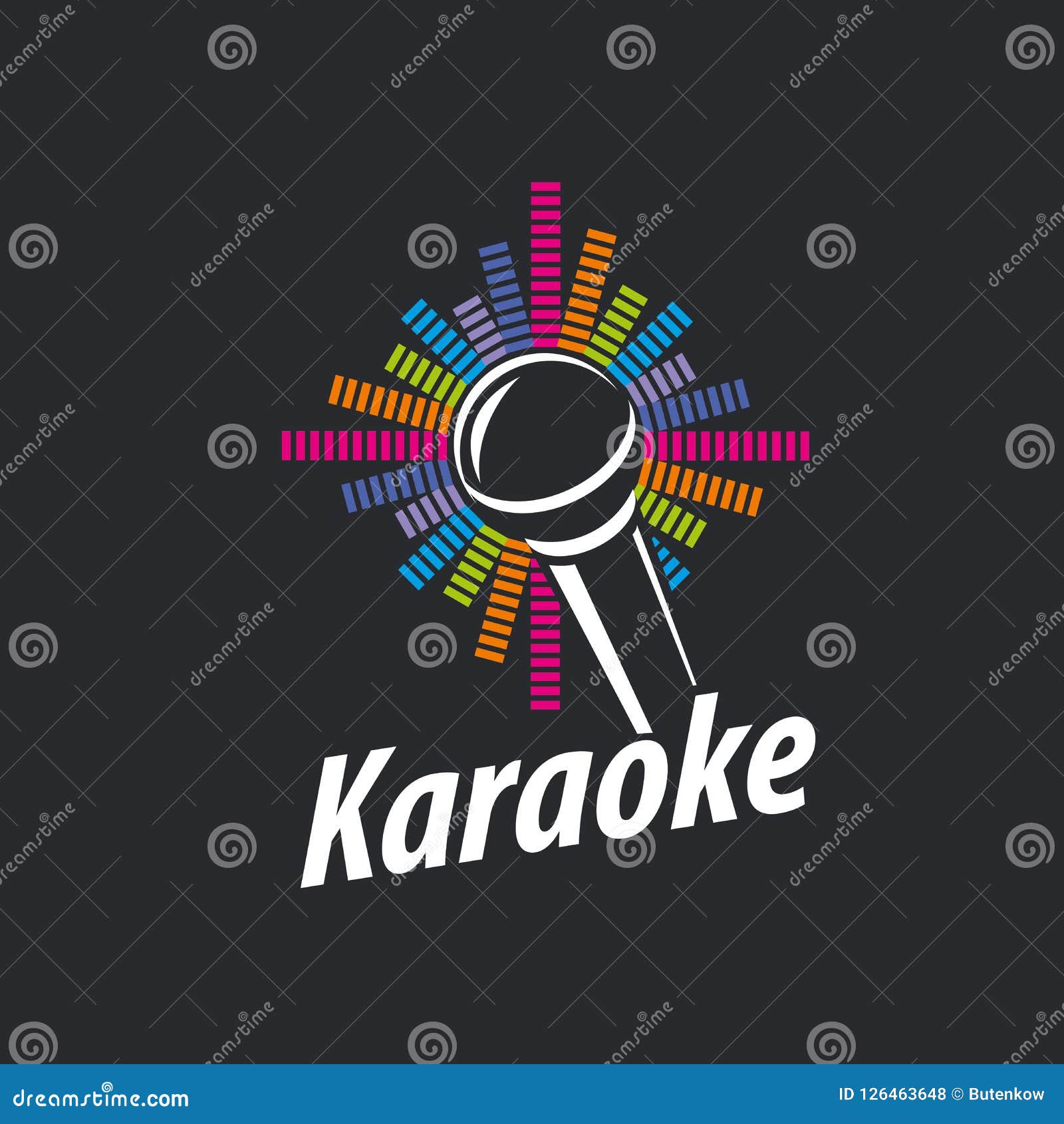 Vector logo karaoke stock vector. Illustration of communication - 126463648