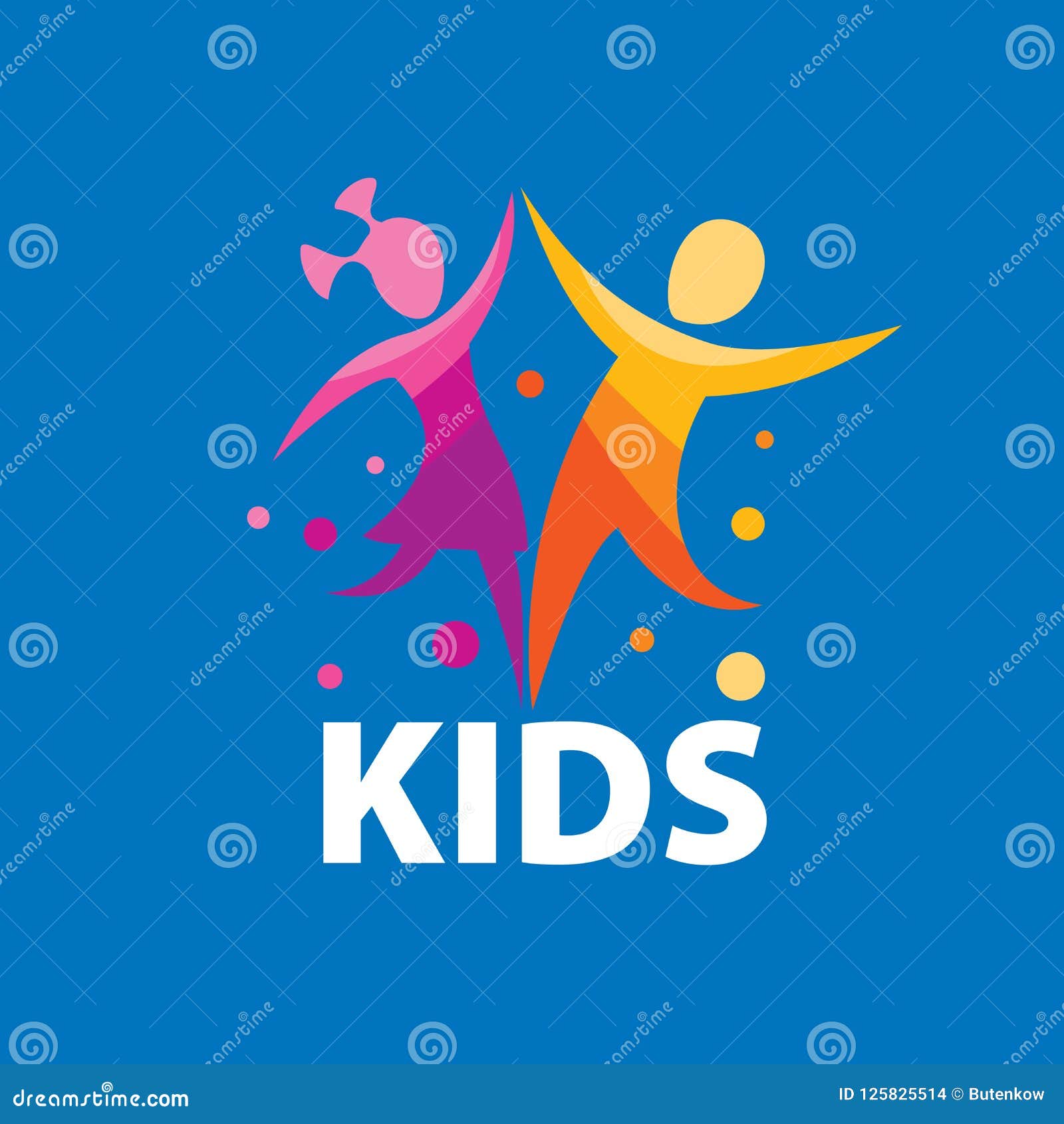 Vector logo kids stock vector. Illustration of logo - 125825514