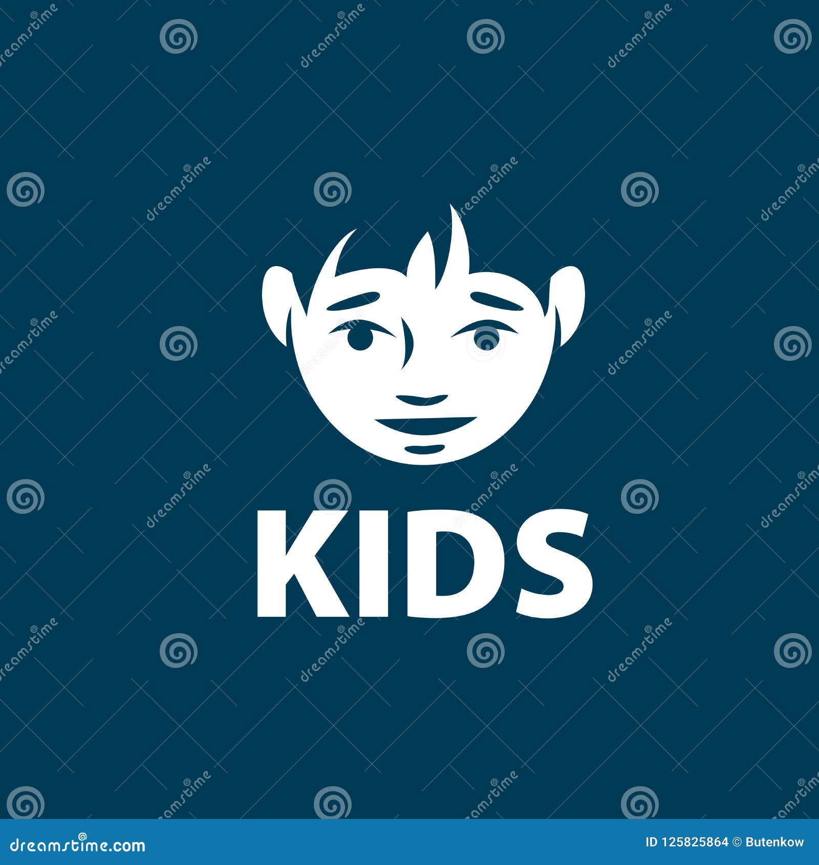 Vector logo kids stock vector. Illustration of cheerful - 125825864