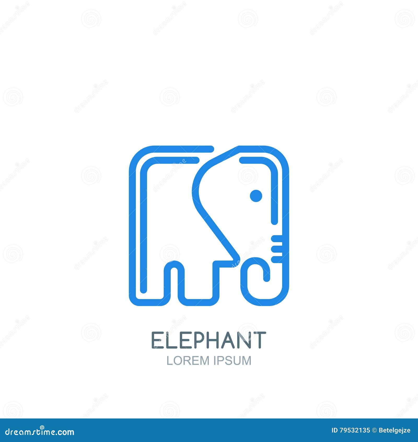 Vector Logo, Label or Emblem Design Template with Linear Style Square ...