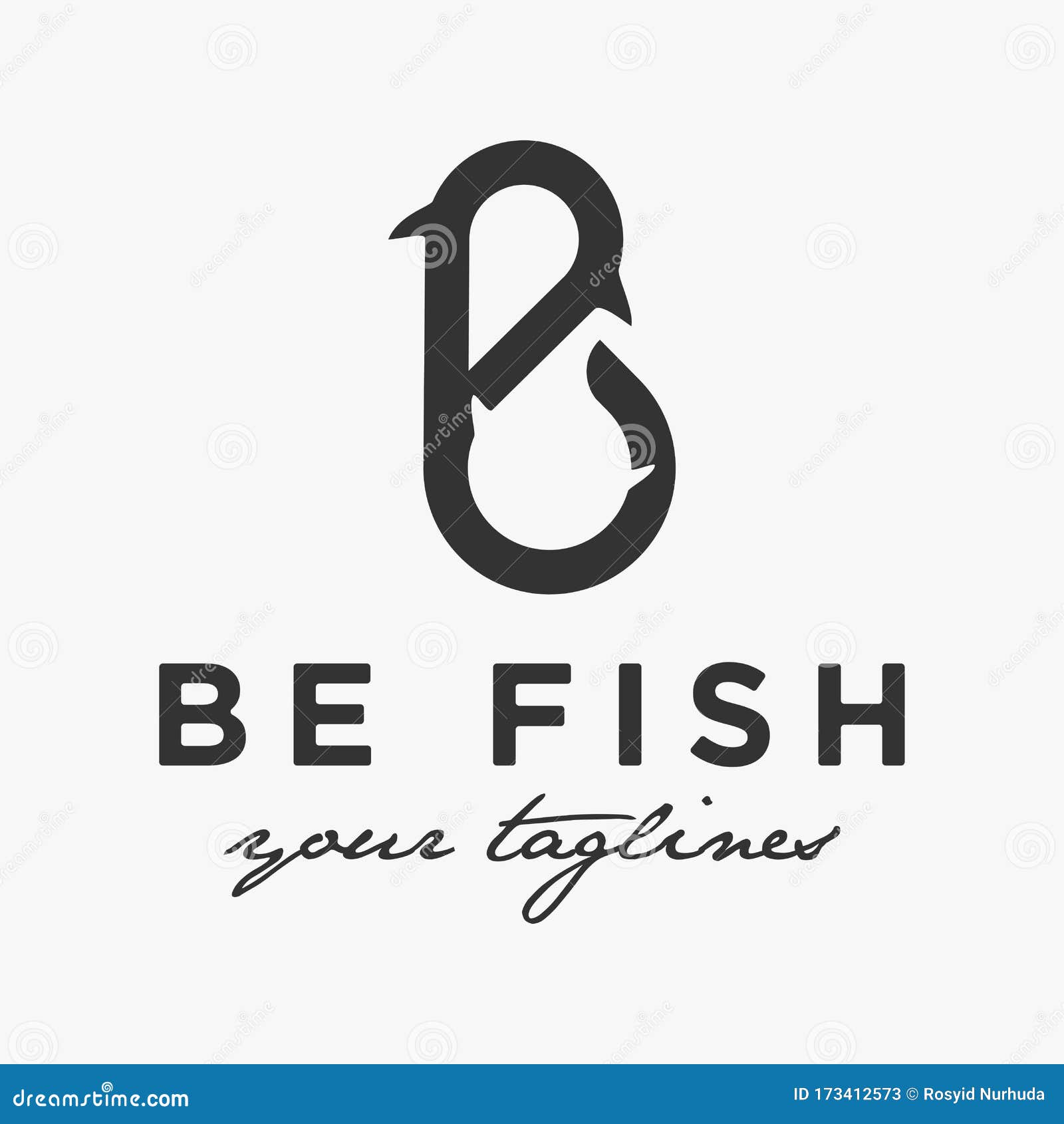 Vector Logo Letter B with Fish in it Stock Vector - Illustration of ...