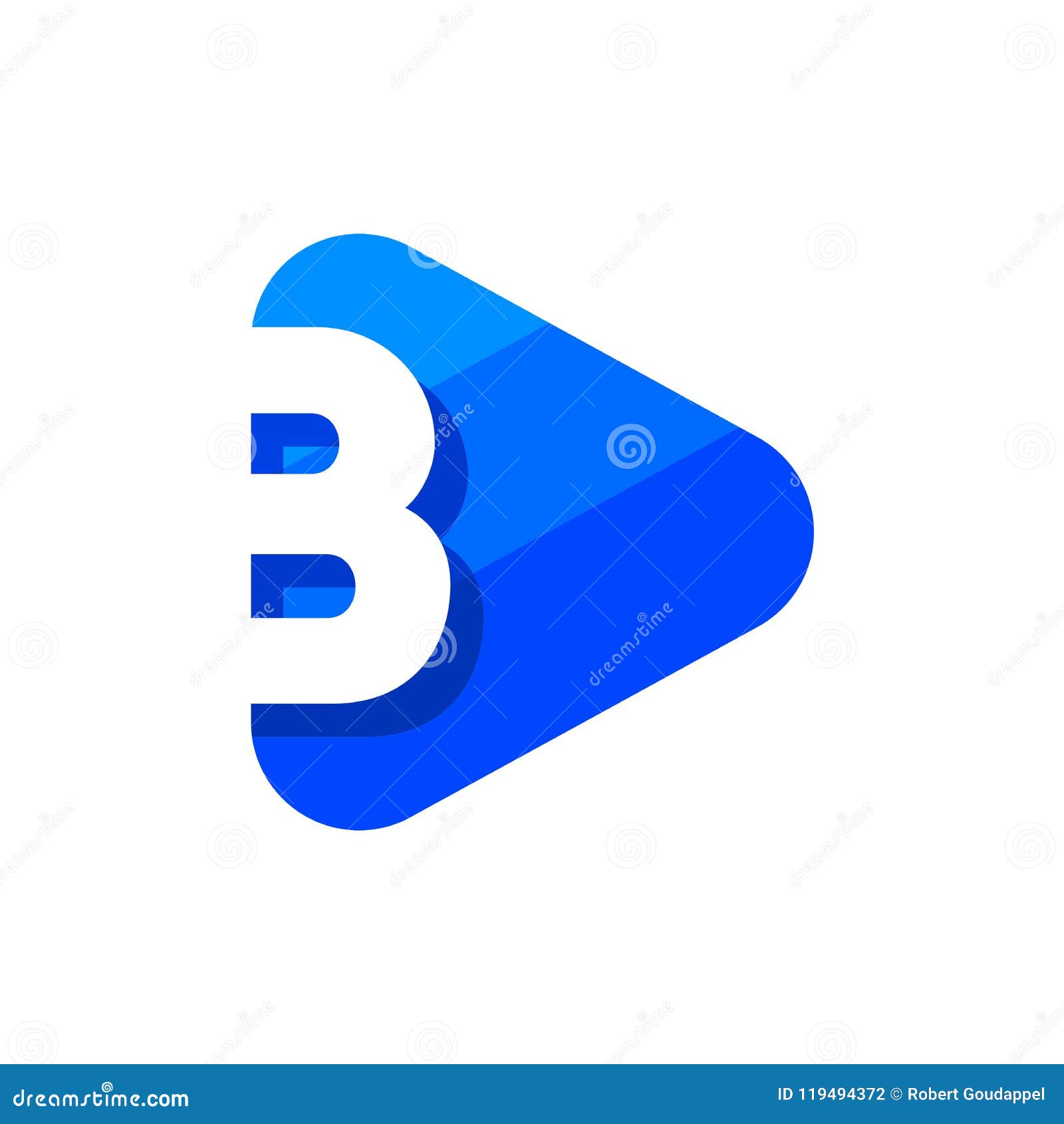 Vector Logo Letter B Triangle Stock Vector - Illustration of sign ...