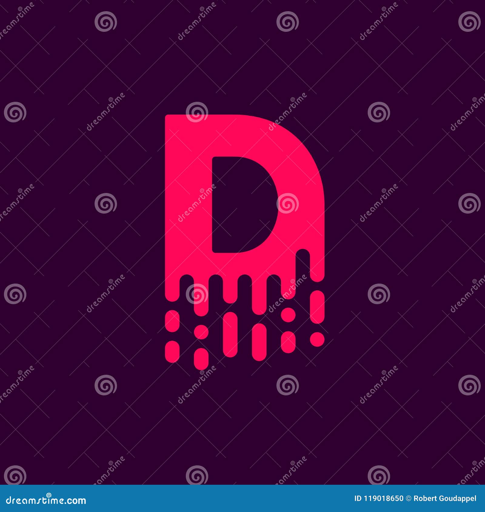 Dripping Vector Logo Letter D Stock Vector - Illustration of alphabet ...