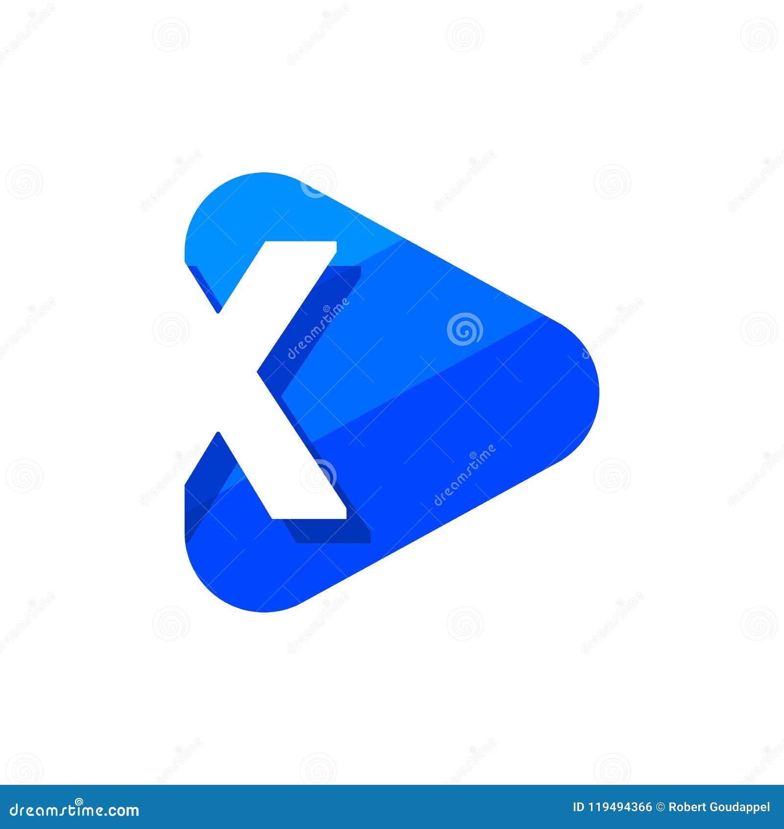 Vector Logo Letter X Triangle Stock Vector - Illustration of initial ...