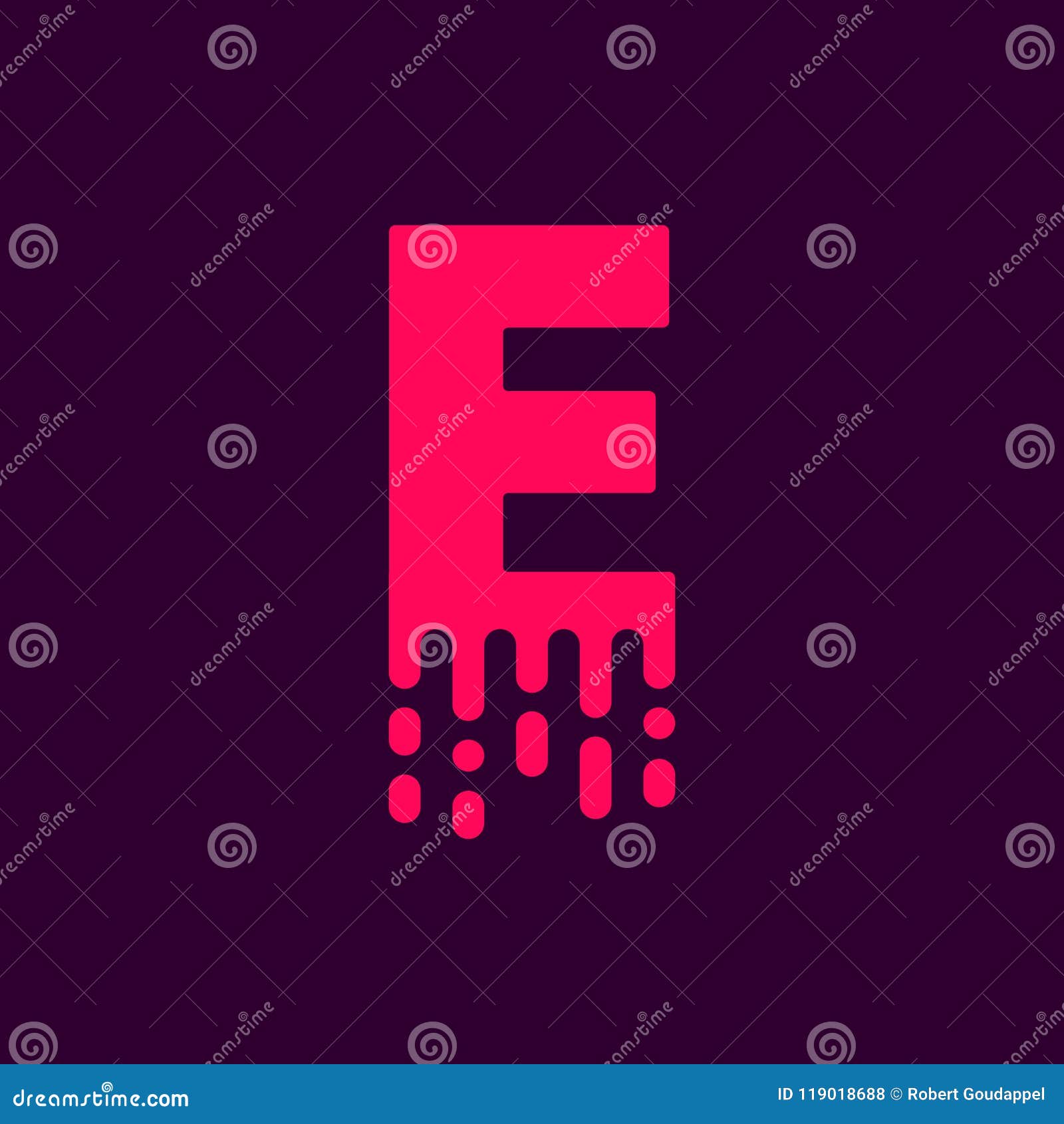 Dripping Vector Logo Letter E Stock Vector - Illustration of concept ...