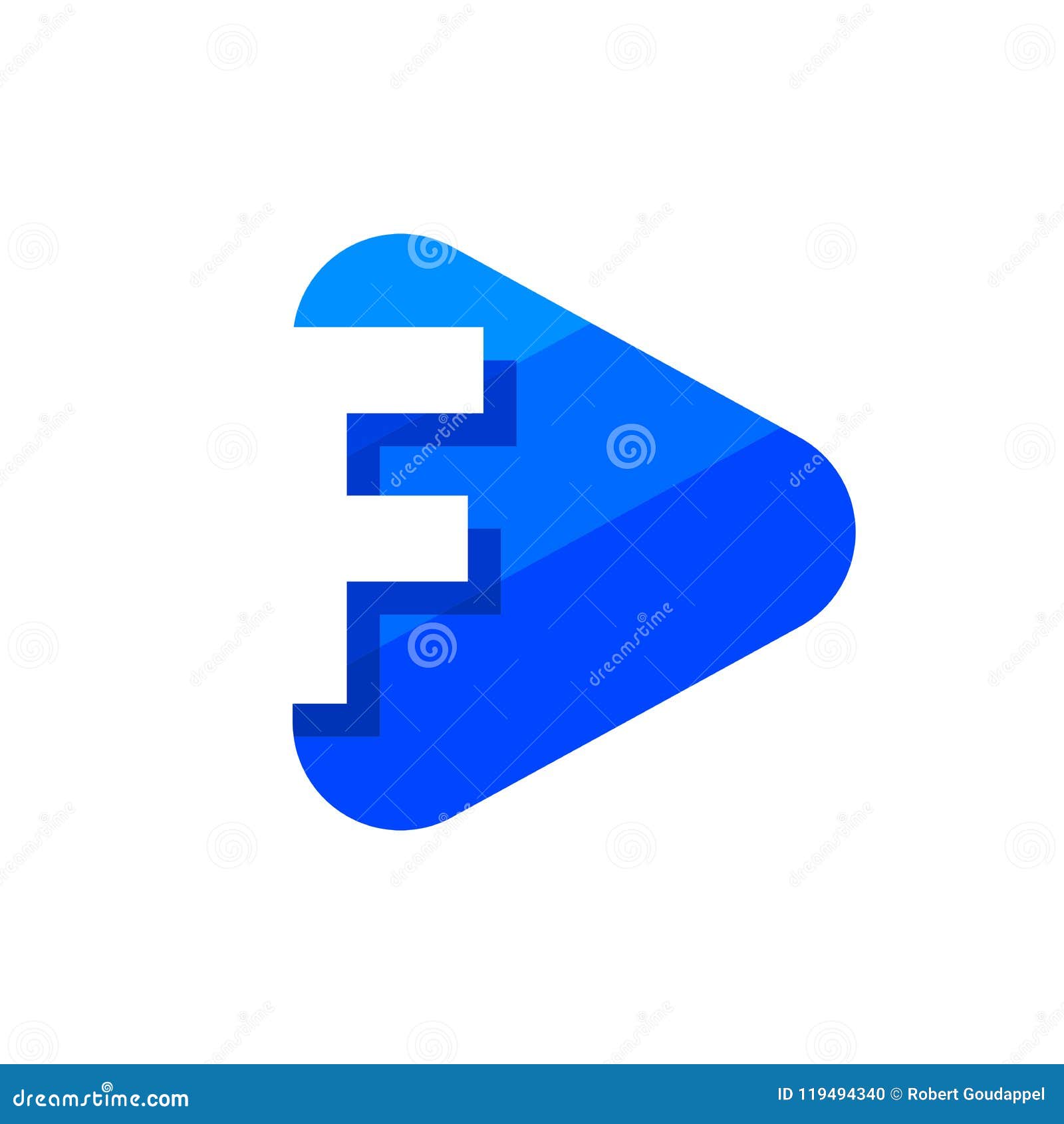 Vector Logo Letter F Triangle Stock Vector - Illustration of corporate ...