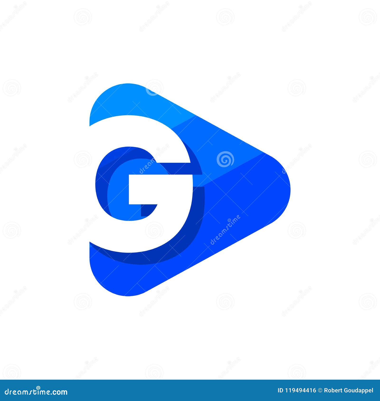 Vector Logo Letter G Triangle Stock Vector - Illustration of font ...